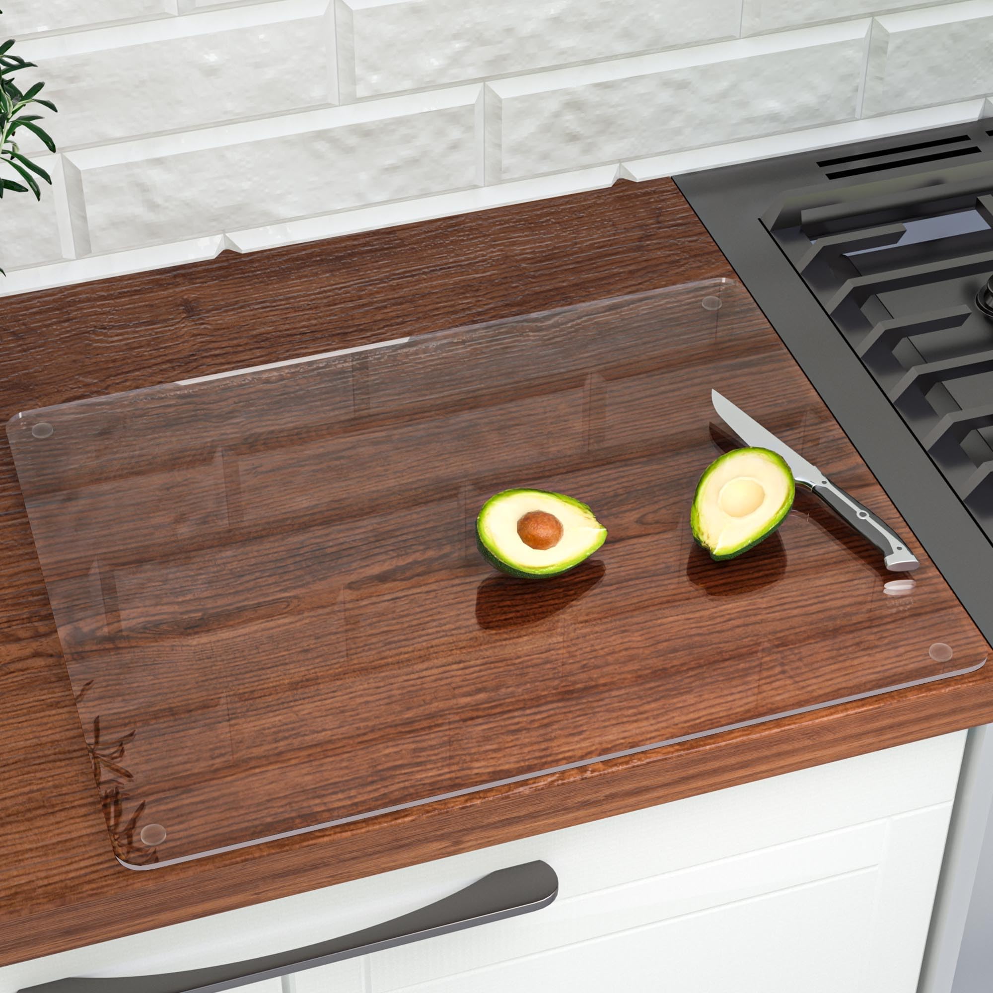 Amazon.com: VEOFEMLEA Acrylic Cutting Boards for Kitchen, Clear Cutting ...