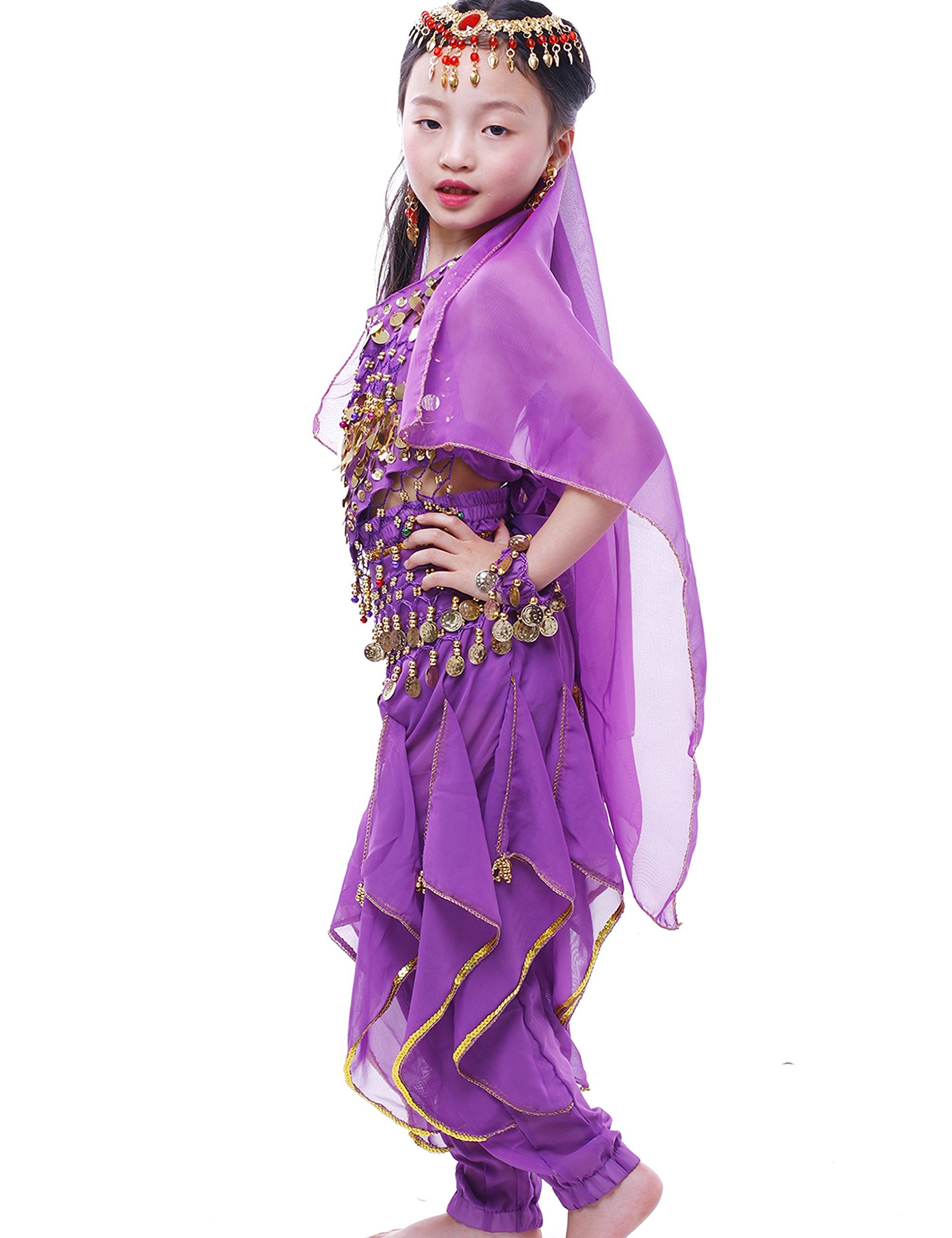 Astage Girls Genie Costume India Belly Dance Arabian Princess Halloween ...