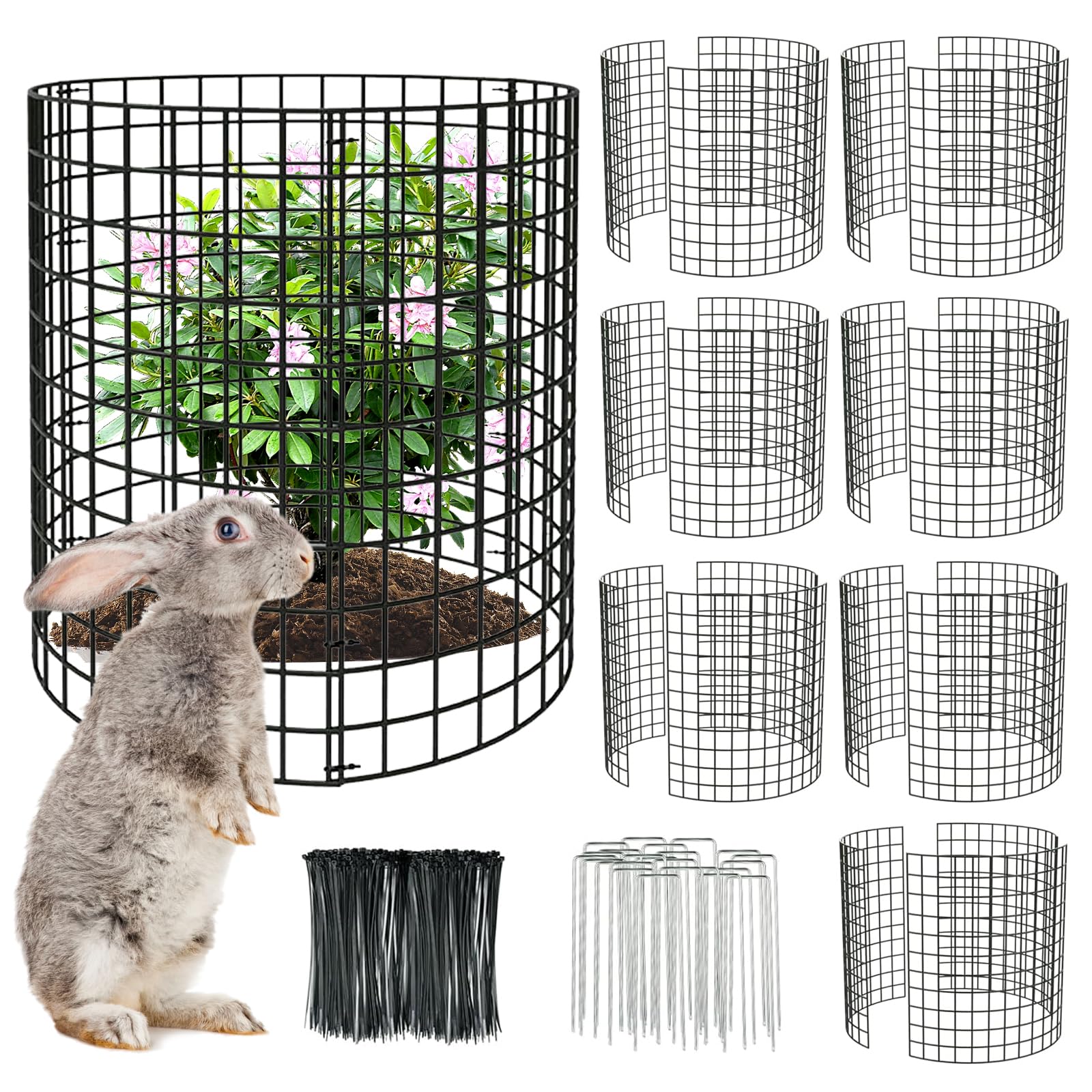 Amazon.com : 6 Pack Plant Protectors from Animals, 15" X 12" Wire Plant ...
