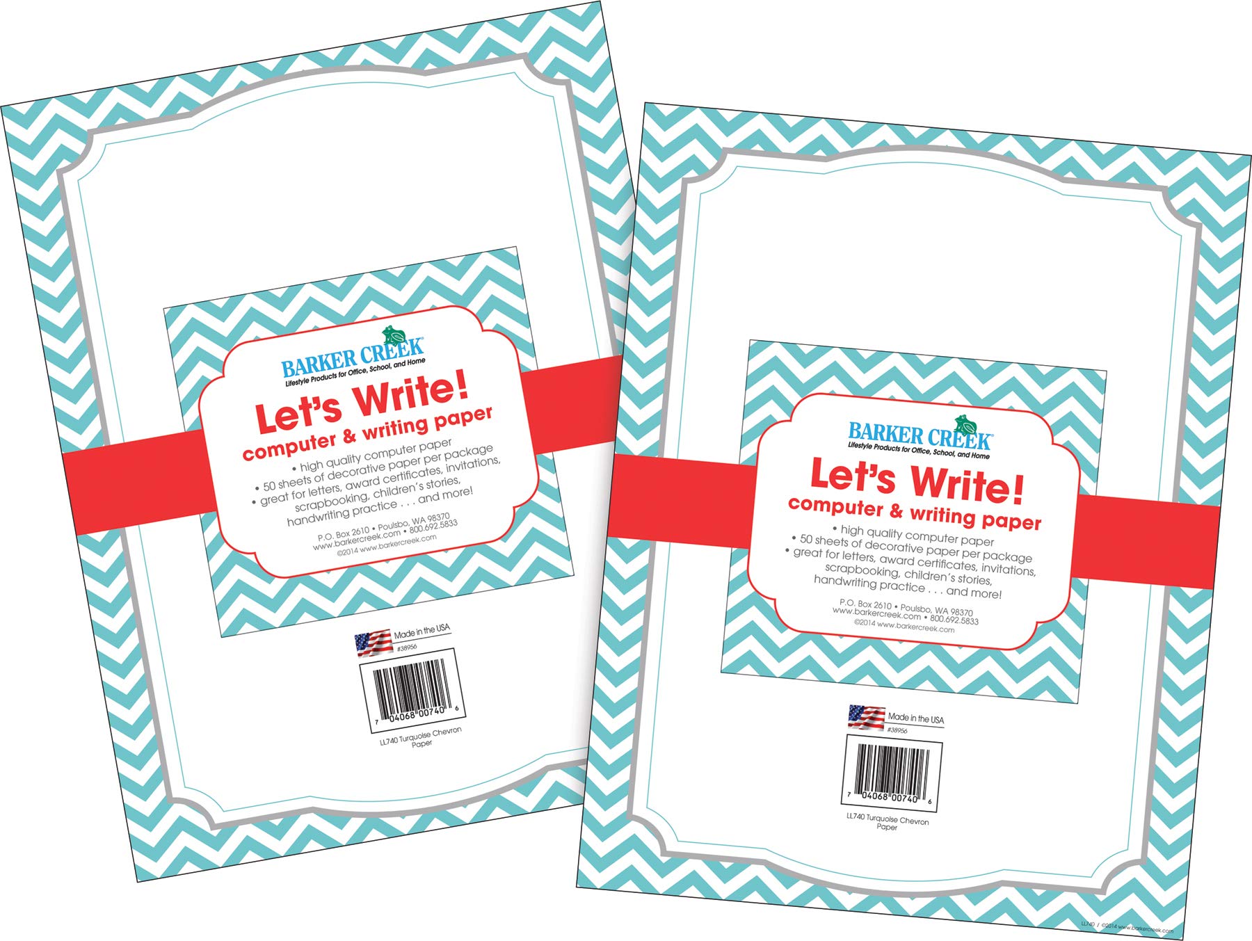 Turquoise Chevron Paper