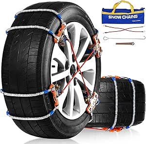 Amazon.com: QIYISS Snow Chains, Tire Chains for SUV Car Pickup Trucks, Universal Adjustable ...