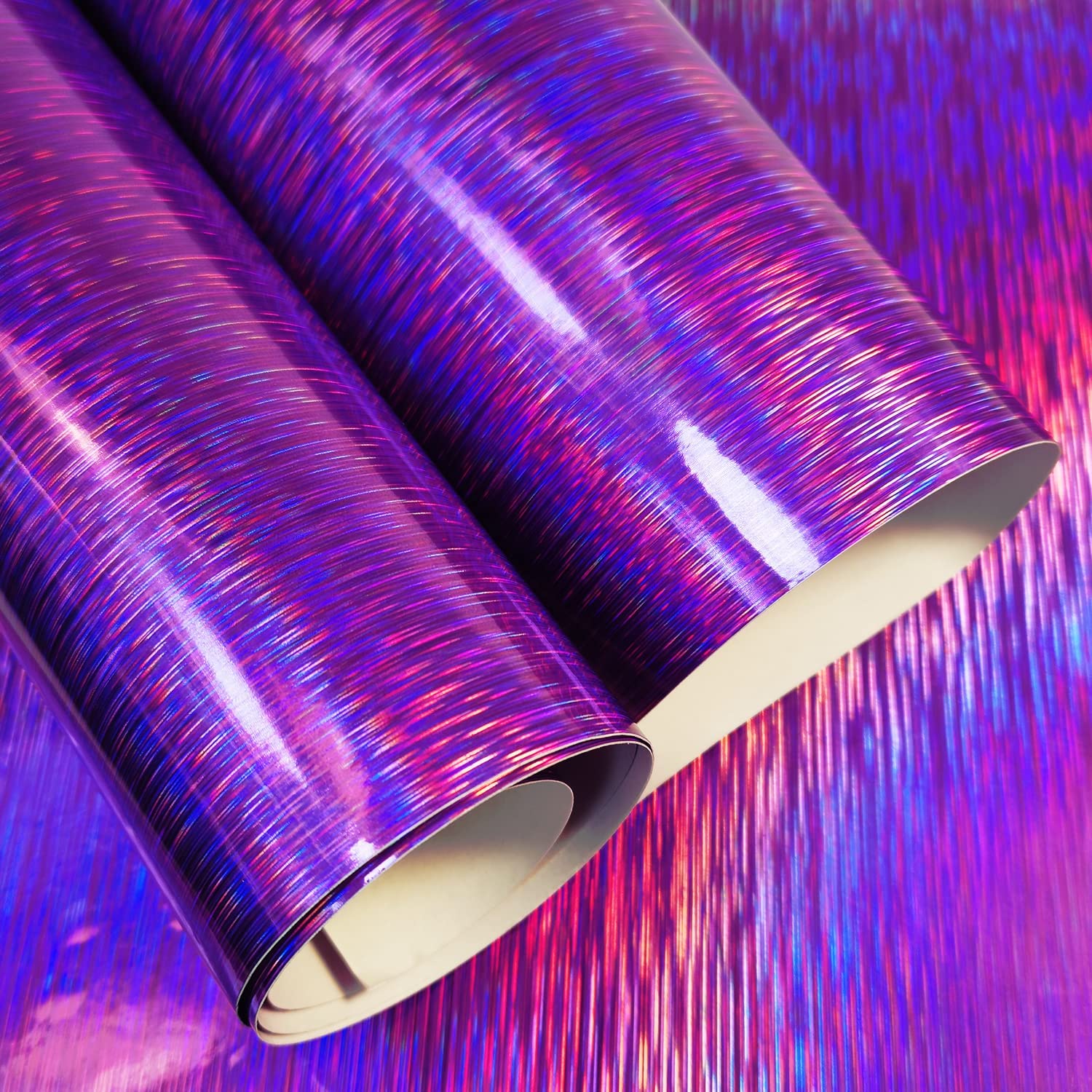 Holographic Purple Vinyl Roll 12 X 5 Ft Permanent Self | Desertcart ...