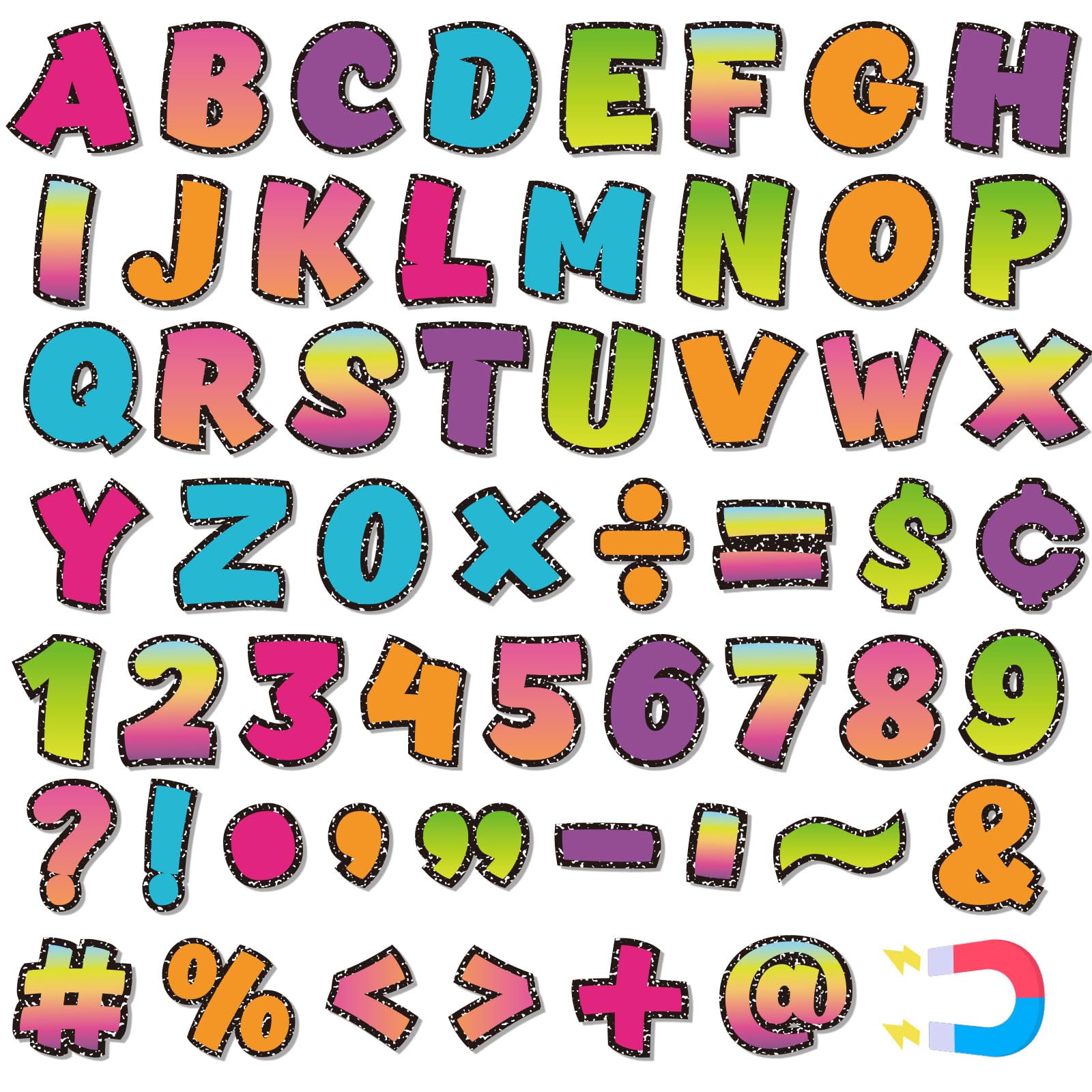 Amazon.com: Engrowtic 152 Pcs Magnetic Letters Numbers Set 2'' Magnetic ...