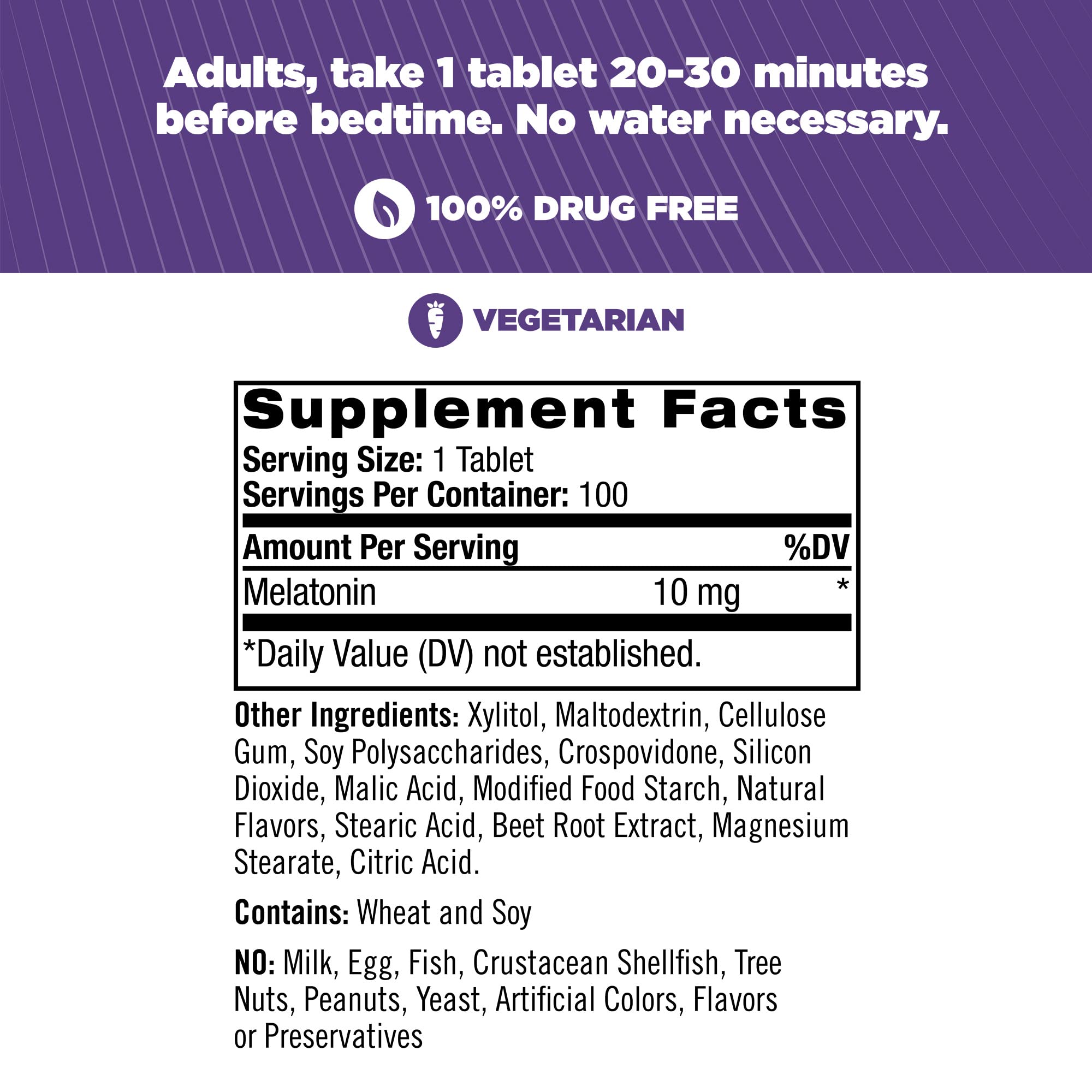 Snapklik.com : Melatonin 10mg, Citrus Flavored Dietary Supplement For ...