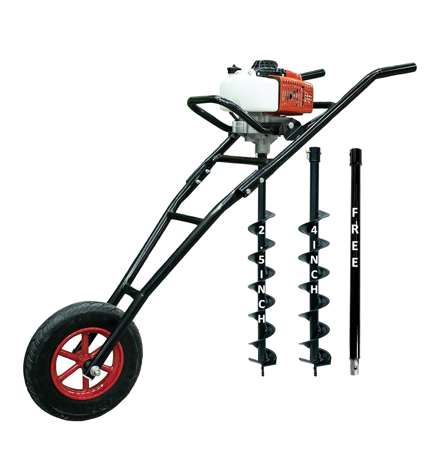 DVI 63CC Trolley Earth Auger Machine with 2 Stroke Petrol Engine ...