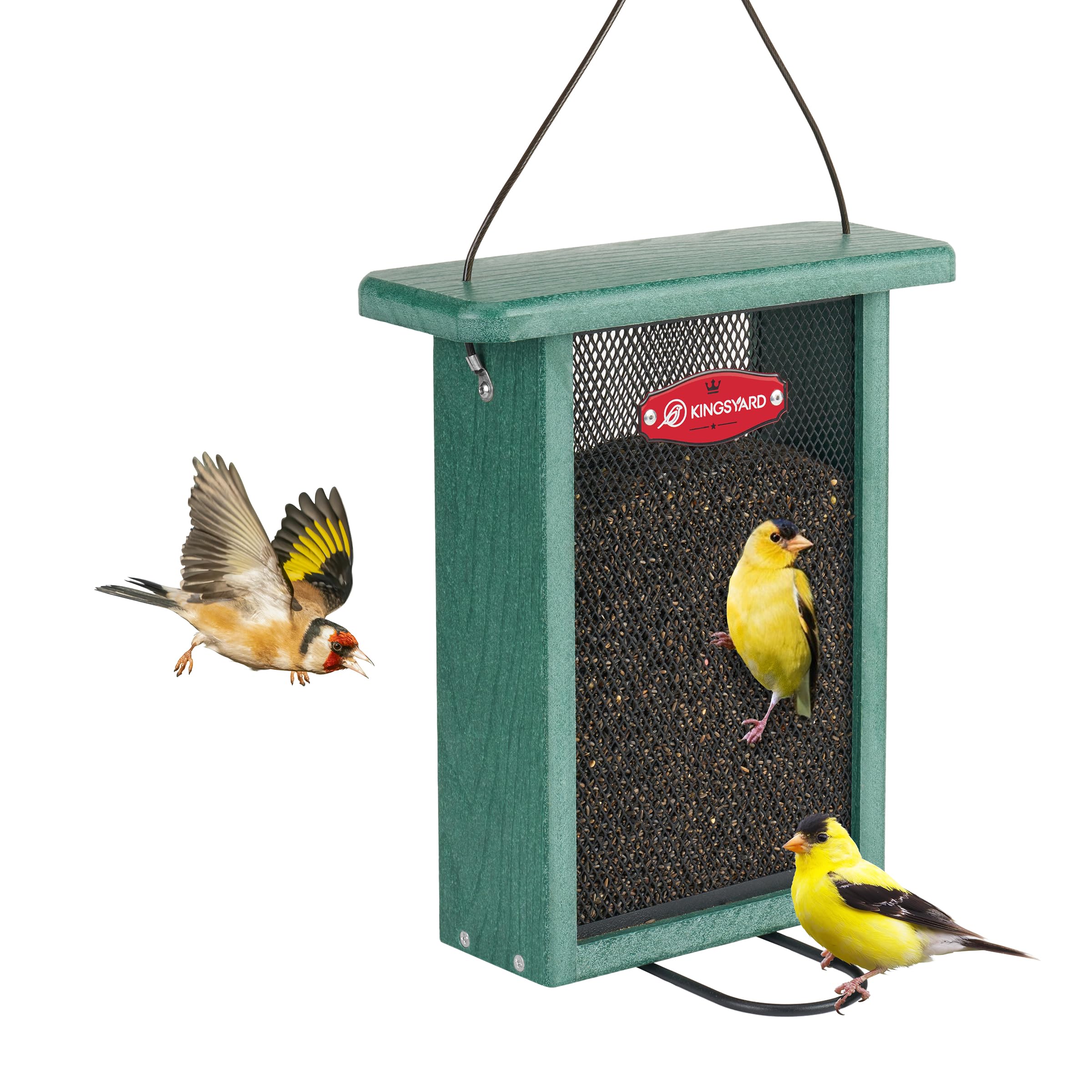 Amazon.com : Kingsyard Metal Mesh Bird Feeder for Outdoors Hanging ...