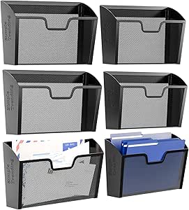 Amazon.com : Simple Trending 6 Pack Wall File Organizer, Vertical ...