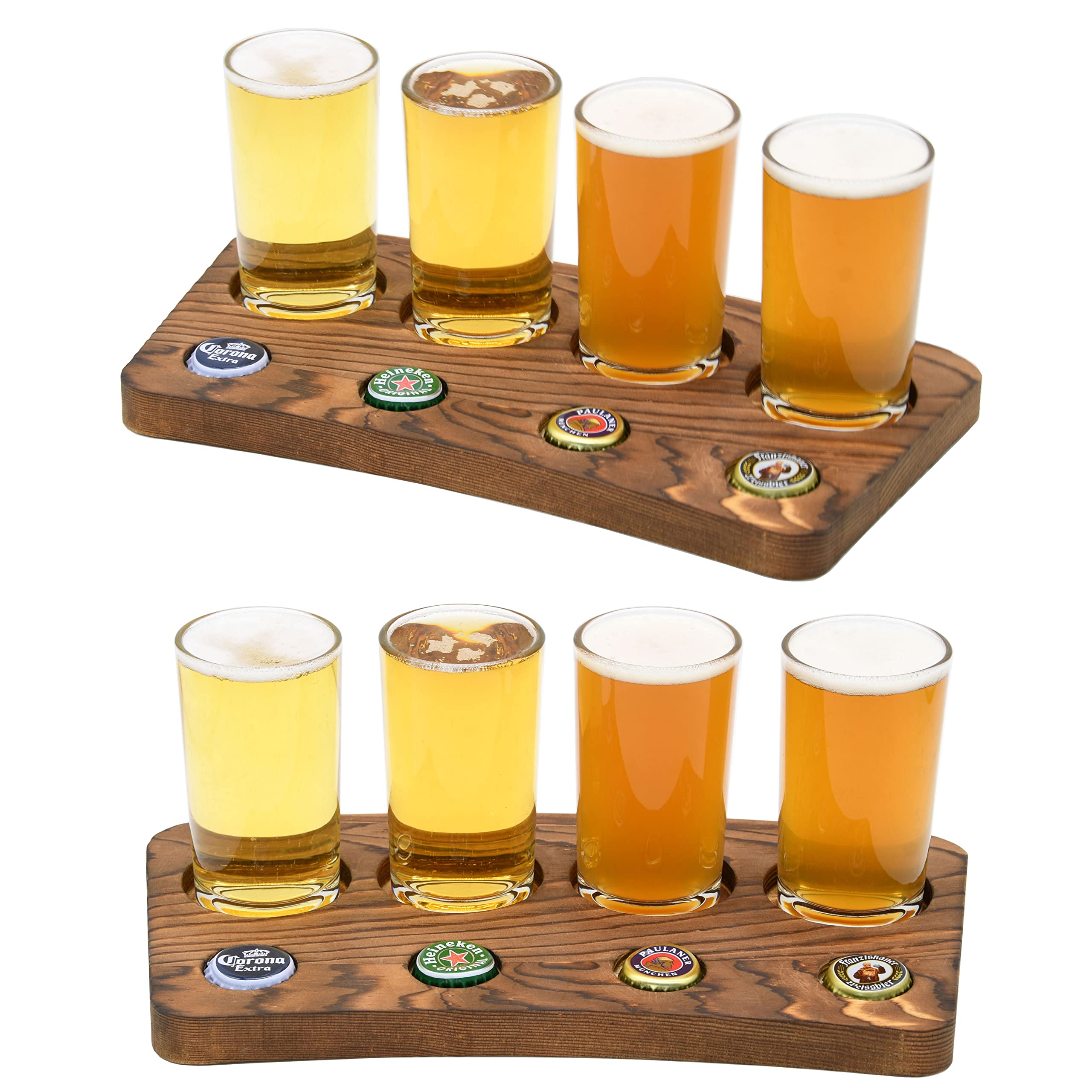 Amazon.com | Owlgift Craft Beer Tasting Flight Rack, Glass Carriers ...