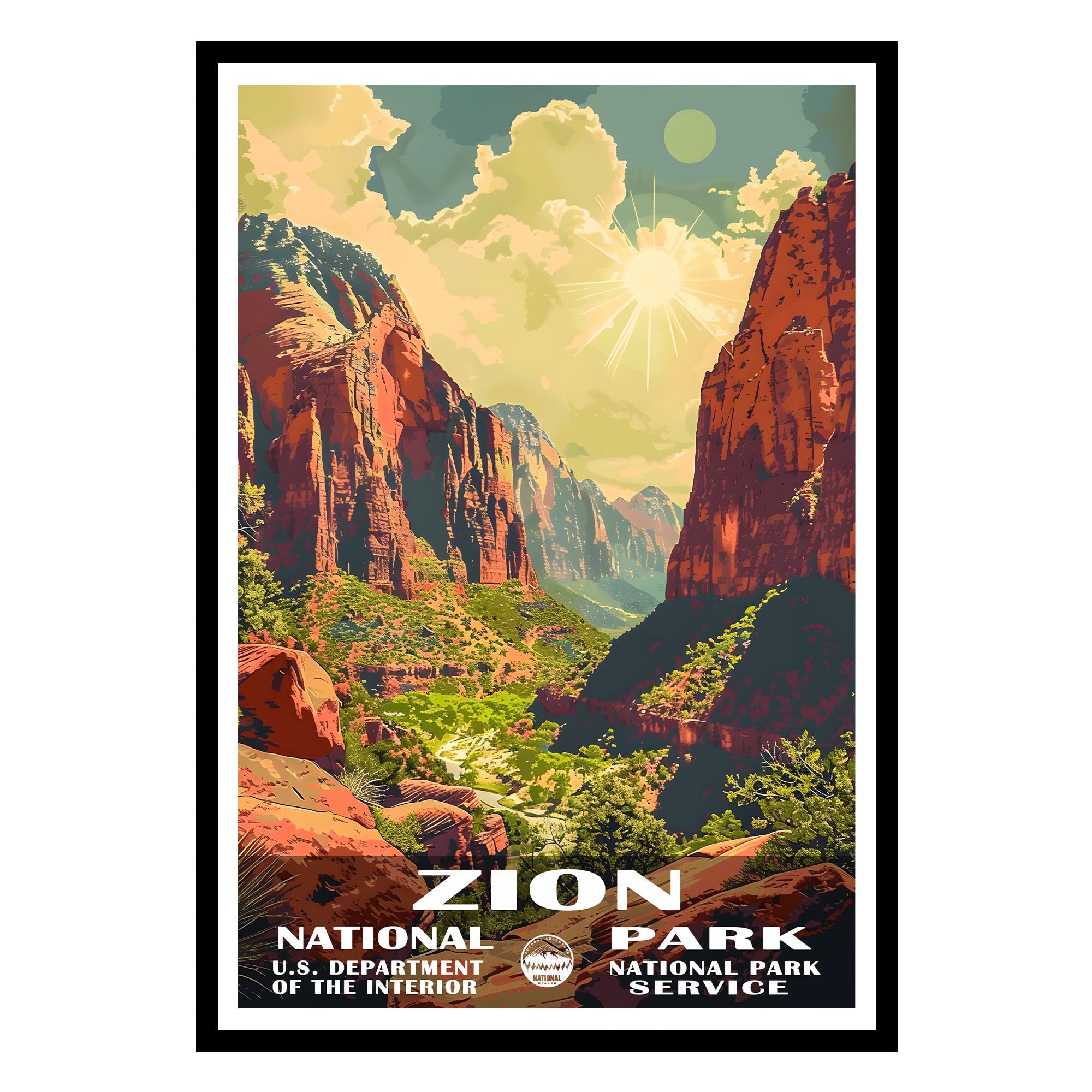 Amazon.com: Zion National Park Poster, Zion National Park Wall Art ...