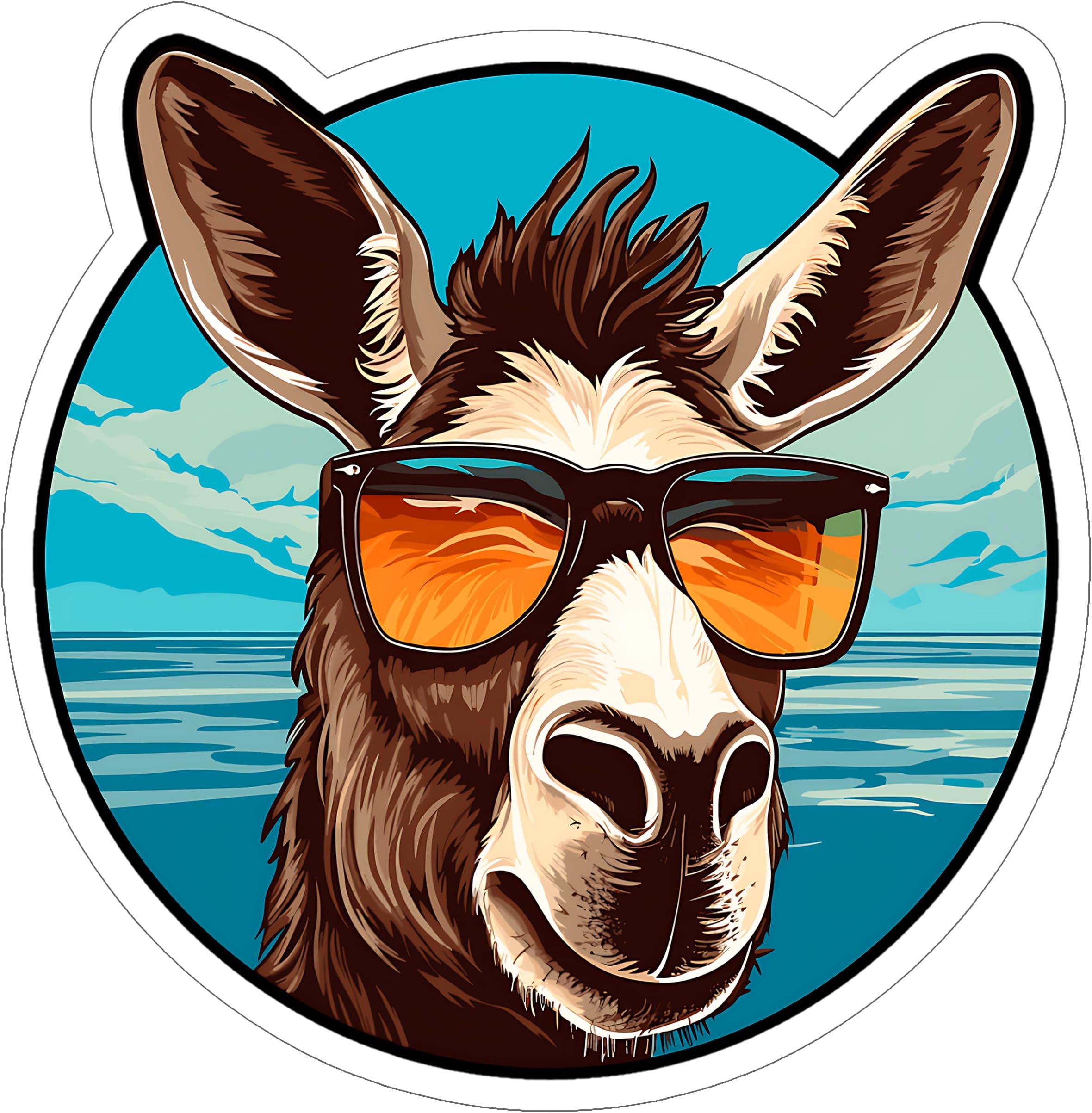 Amazon.com: Donkey Mule Silhouette Vinyl Decal Sticker (Black) : Sports ...