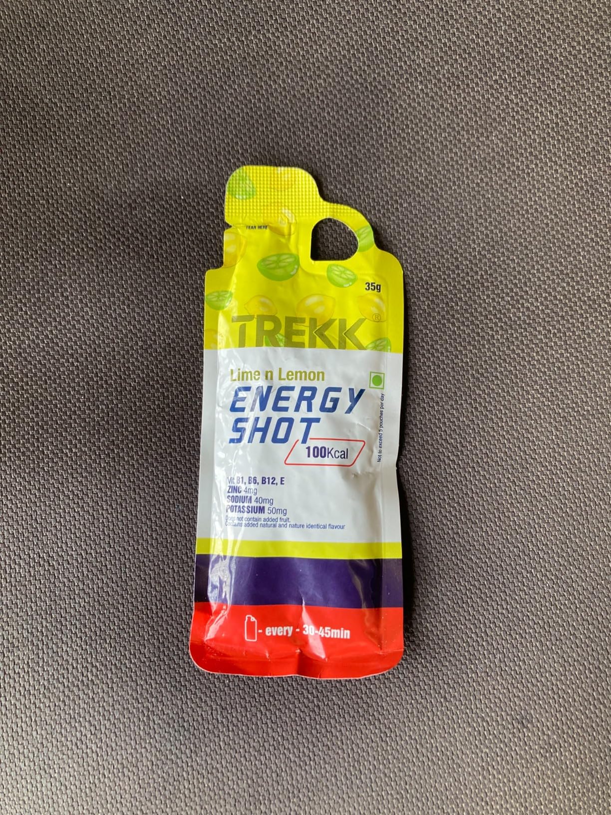 TREKK Spearmint Energy Gel Shot 35g-Pack of 10 Gels-Performance ...