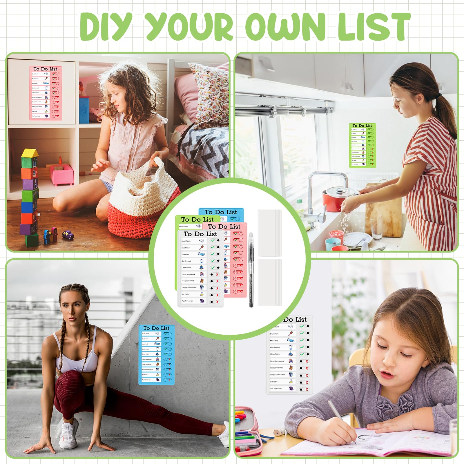 Snapklik.com : Artoshin 4 Pieces Chore Chart For Kids Multiple Kids ...