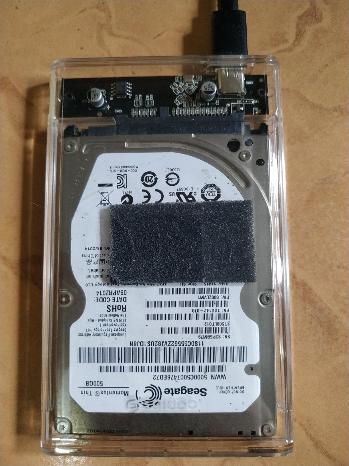 Orico 2.5Inch SATA Type-C Transparent Hard Drive Enclosure : Amazon.in ...