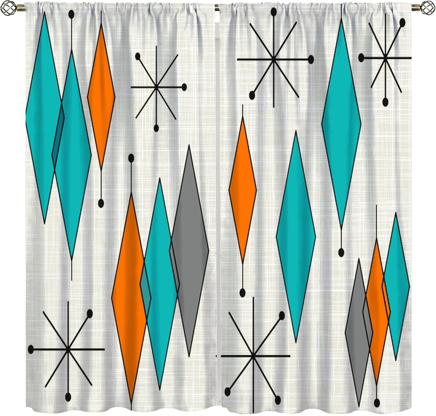Amazon.com: ShiTingYu Mid Century Modern Curtains, Abstract Atomic ...