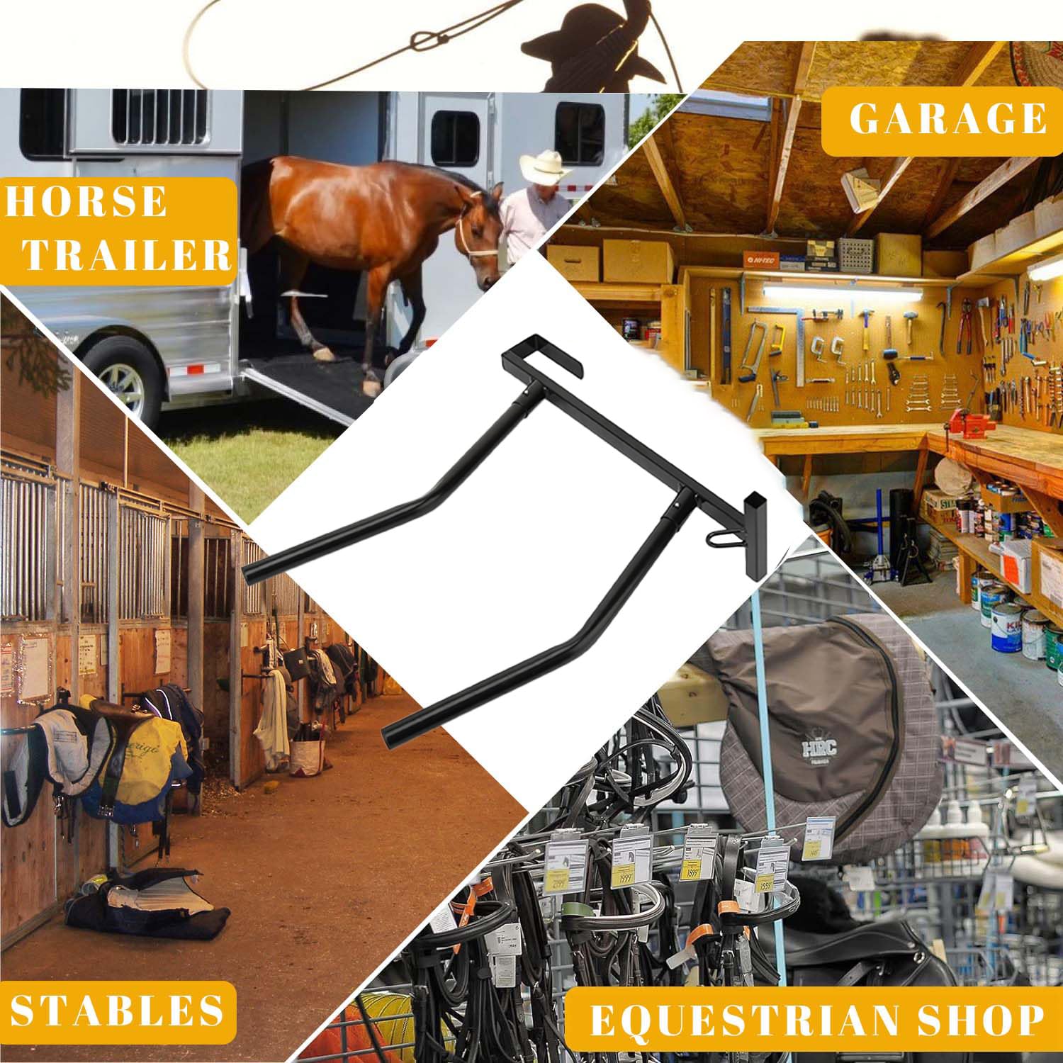Snapklik.com : 2 Pack Portable Saddle Rack,Heavy Duty Removable Saddle ...