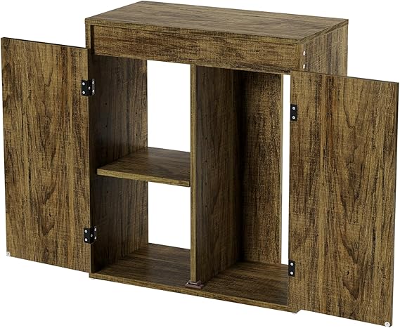 Amazon.co.jp: DEWEL 水槽 台 水槽設置台 幅60×奥行30×高さ70cm ウッド キャビネット 中棚板付き 組立式水槽台 水槽台 30 水槽 ラック 60cm 水槽棚 水槽 ...