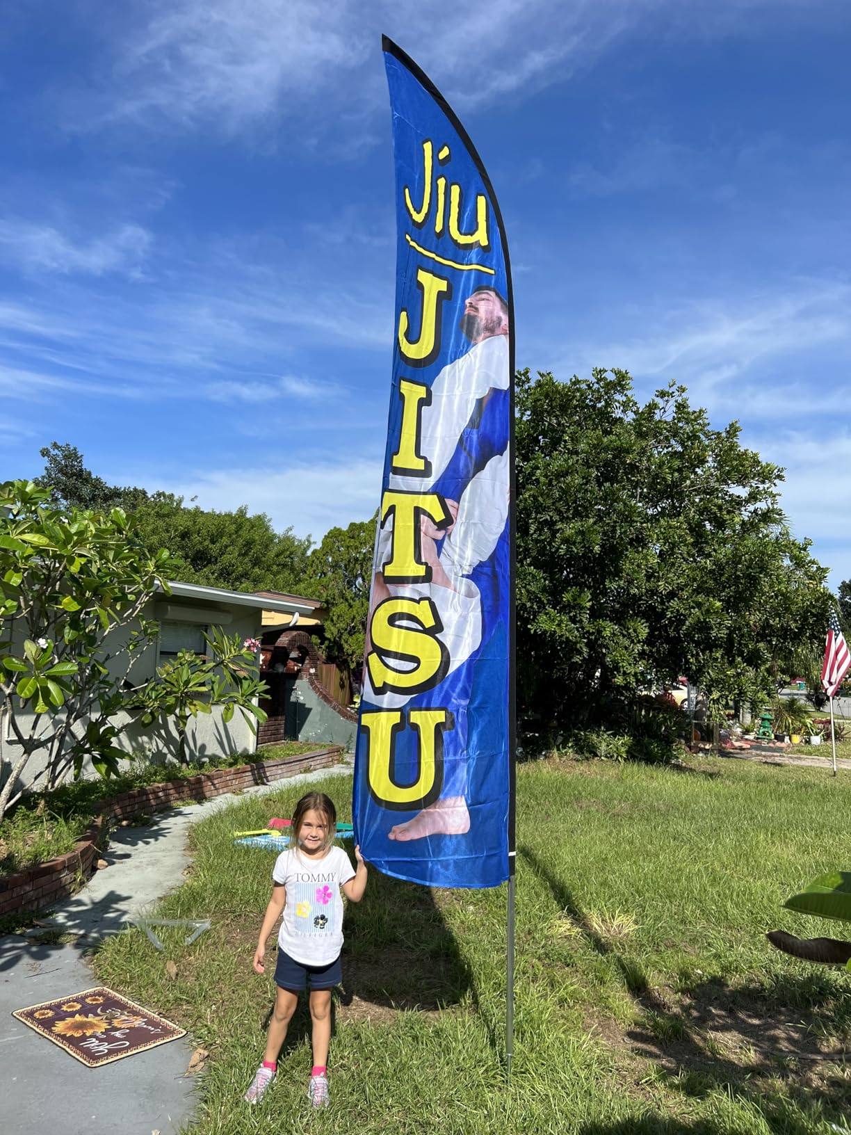 Amazon.com : Jiu Jitsu Premium Windless Feather Flag Bundle (11.5' Tall ...