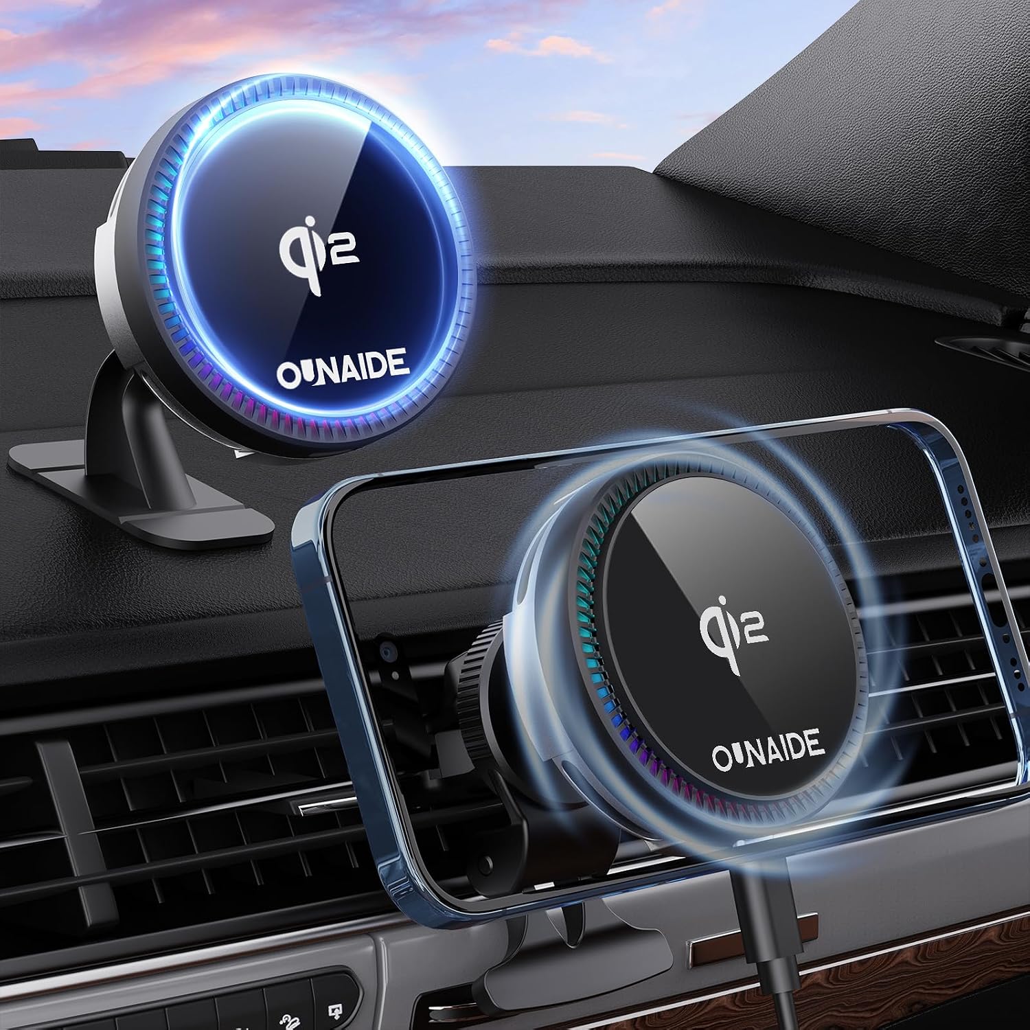 Amazon.com: for MagSafe Car Mount Charger, Car Charger Qi2,15W Wireless ...