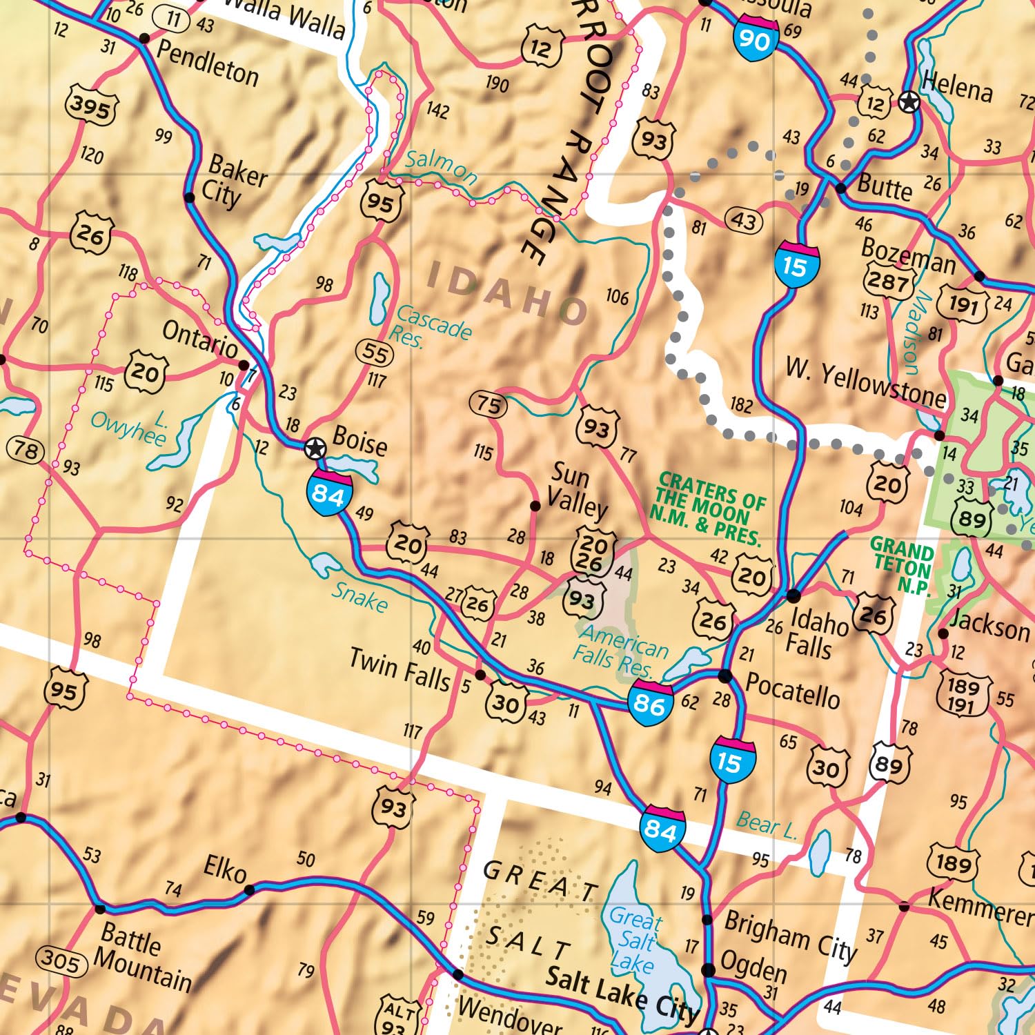 Snapklik.com : Easy To Fold: United States Laminated Map