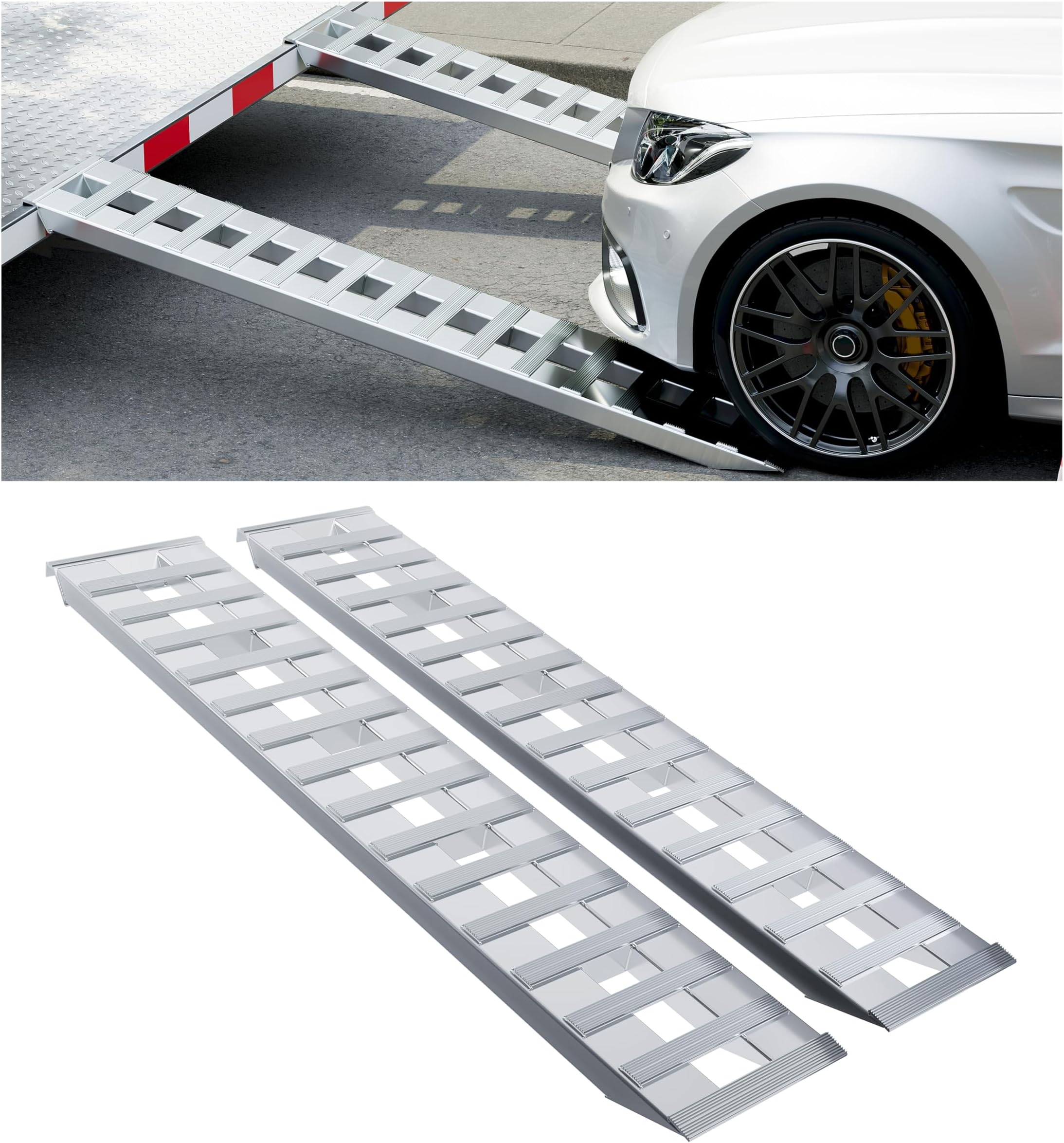 Amazon.com: 7 FT x 15" Aluminum 6000 LB RampS CAR Truck Trailer Auto ...