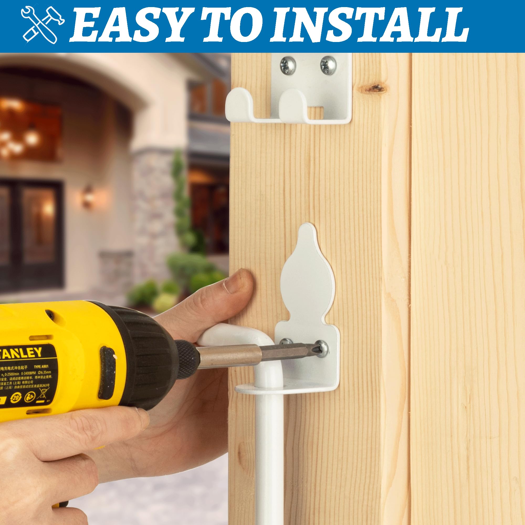 Snapklik.com : 12" Heavy Duty Cane Bolt Gate Drop Rod Hardware Ground ...