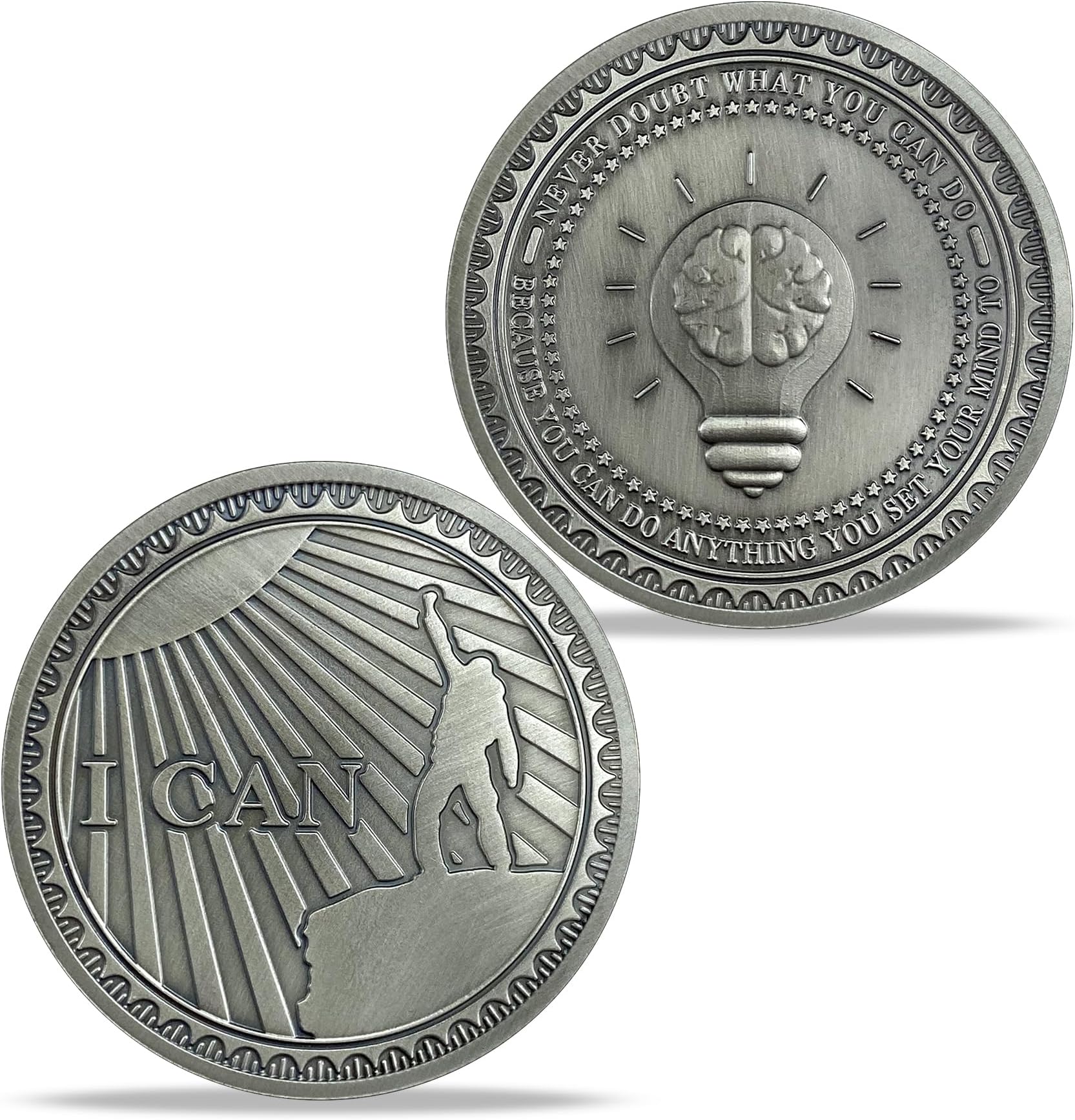 Amazon.com : Cute Mental Health Awareness Coin - Fun Green Ribbon Love ...