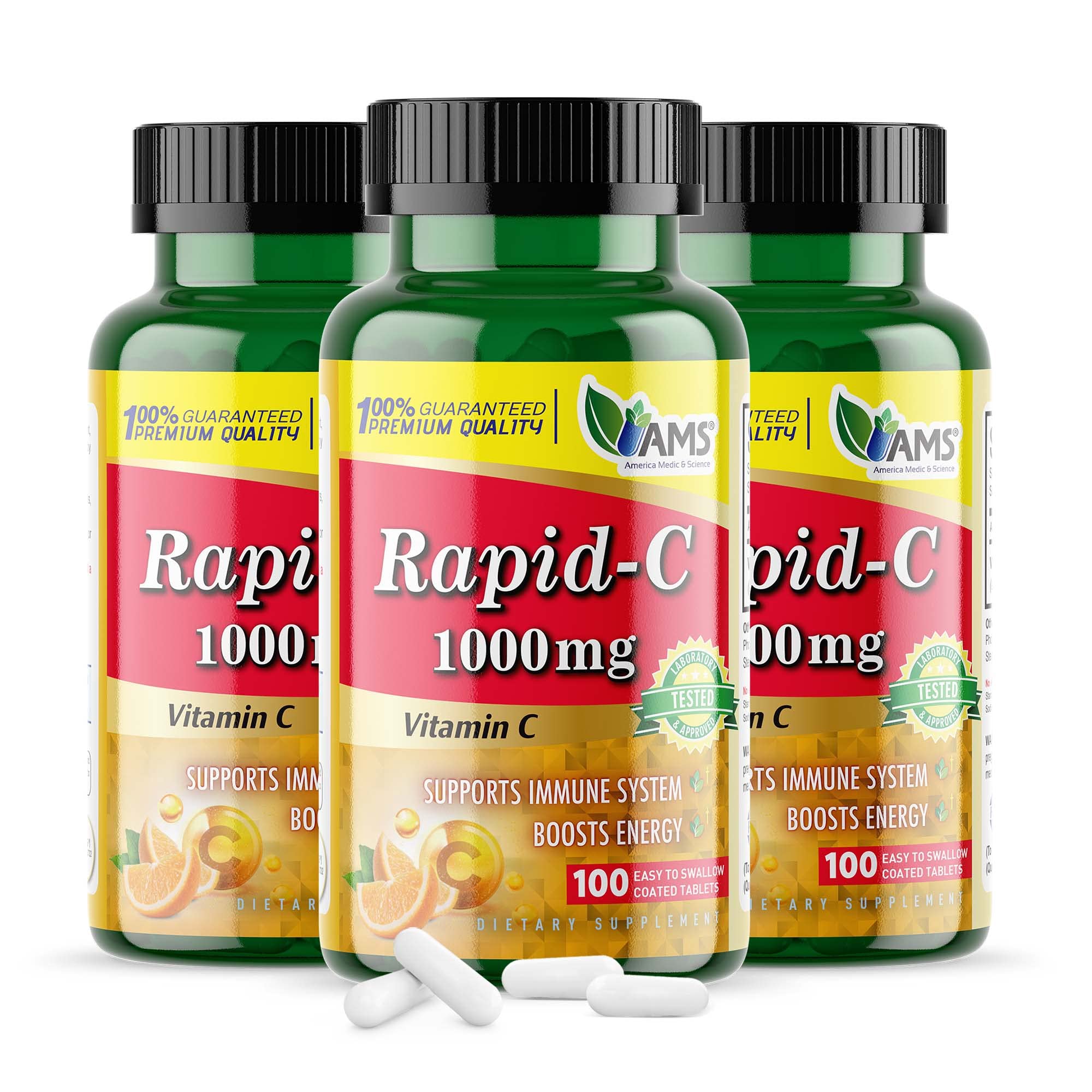 Amazon.com: America Medic & Science Rapid-C 1000mg Vitamin C Supplement ...