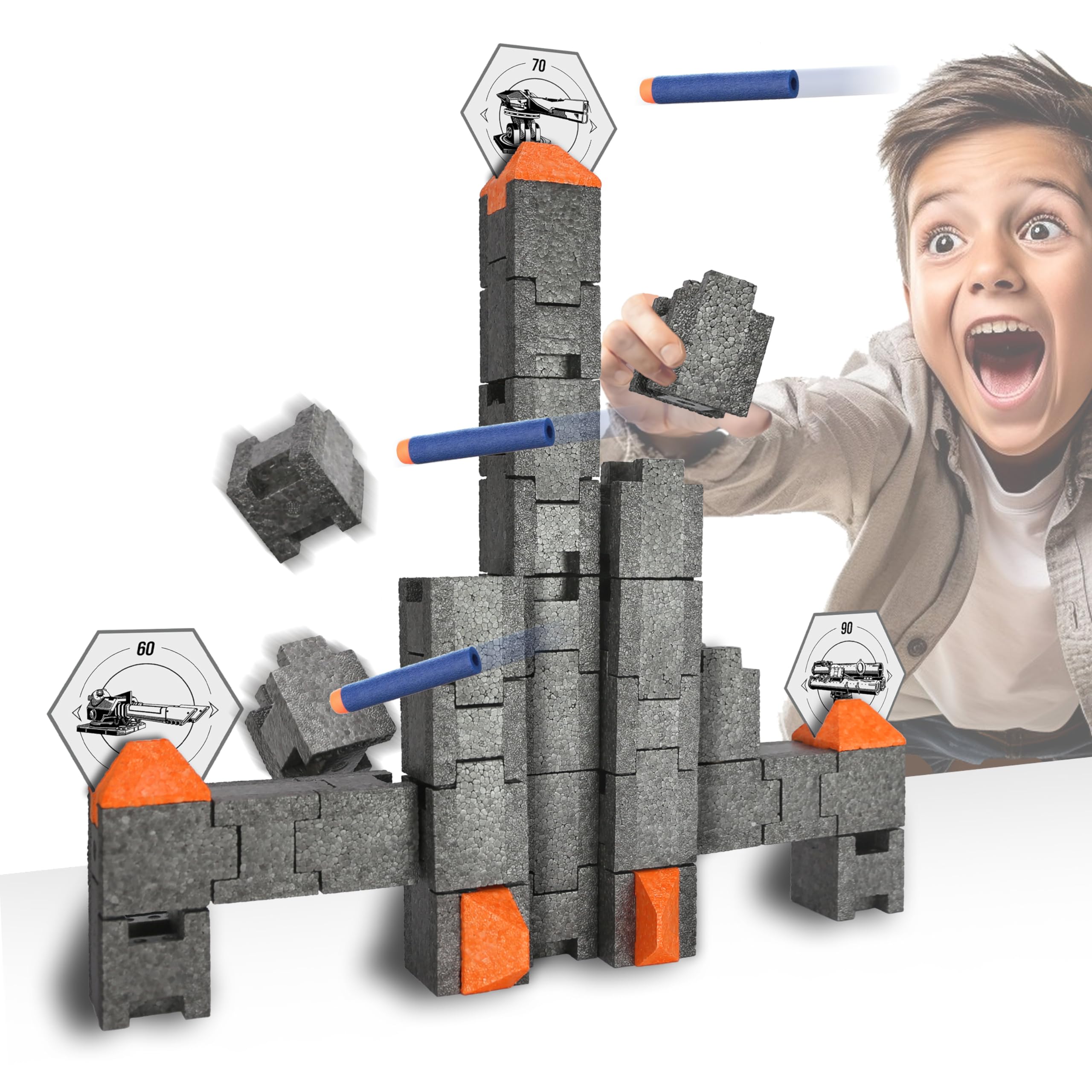 Amazon.com: Blaster Blocks: Spaceship Pack - Buildable & Destroyable ...
