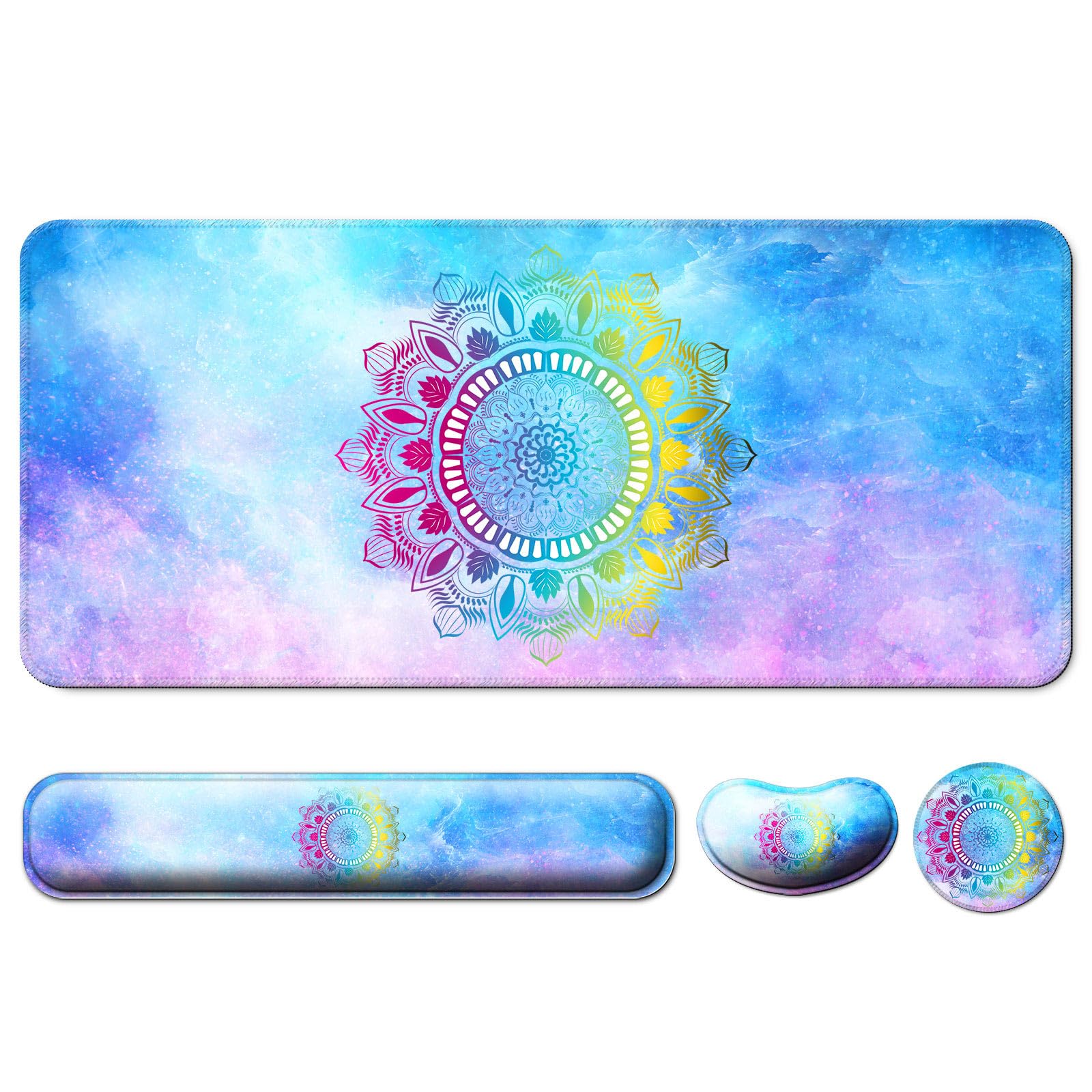 Amazon.com : Keyboard Wrist Rest + Mouse Pad with Wrist Support + Desk ...