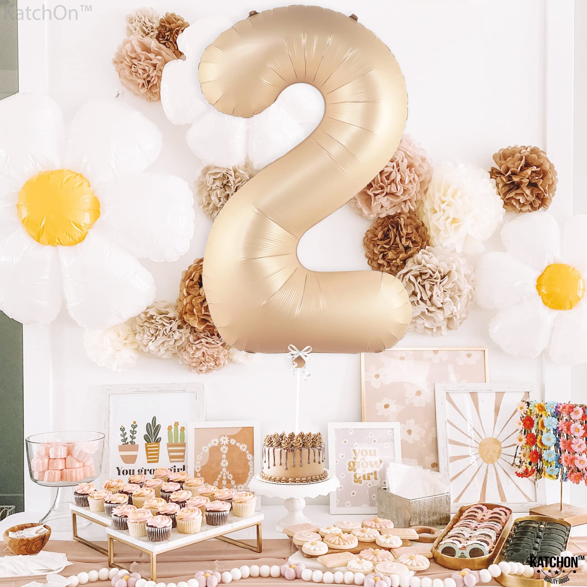Snapklik.com : Huge Caramel 2 Balloon Number - 40 Inch, Two Groovy ...