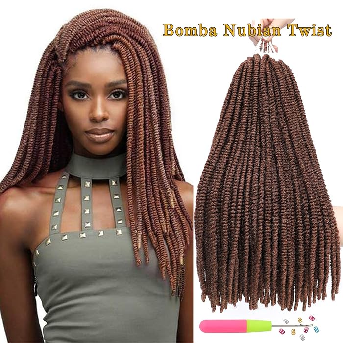 Buy 7Packs Bomba Nubian Twist 20inch Goddess Faux Locs Crochet Hair ...