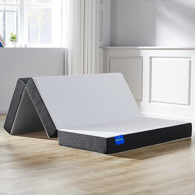 9villa Tri Folding Memory Foam Mattress | Soft & Miduim Firm | Foldeble ...