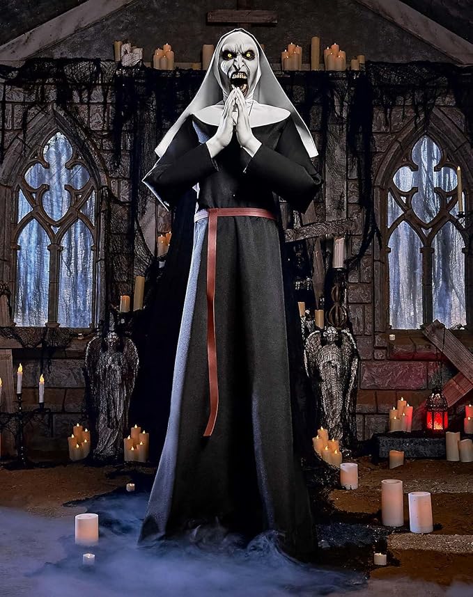 Amazon.com: Spirit Halloween The Nun 5 Ft 8 In Valak Animatronic ...
