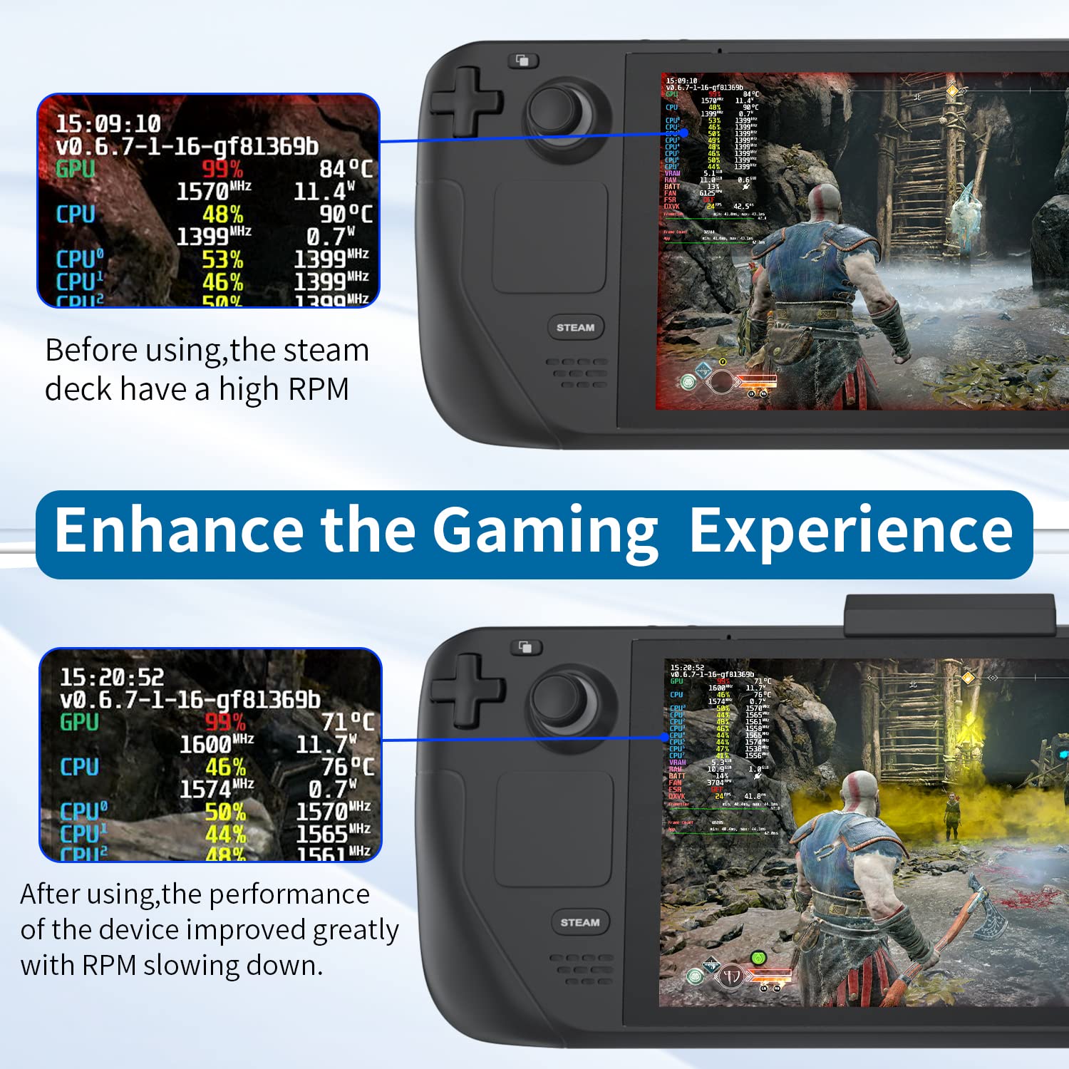 Snapklik.com : Mviioe Cooling Fan For Steam Deck OLED, Steam Deck Cooler