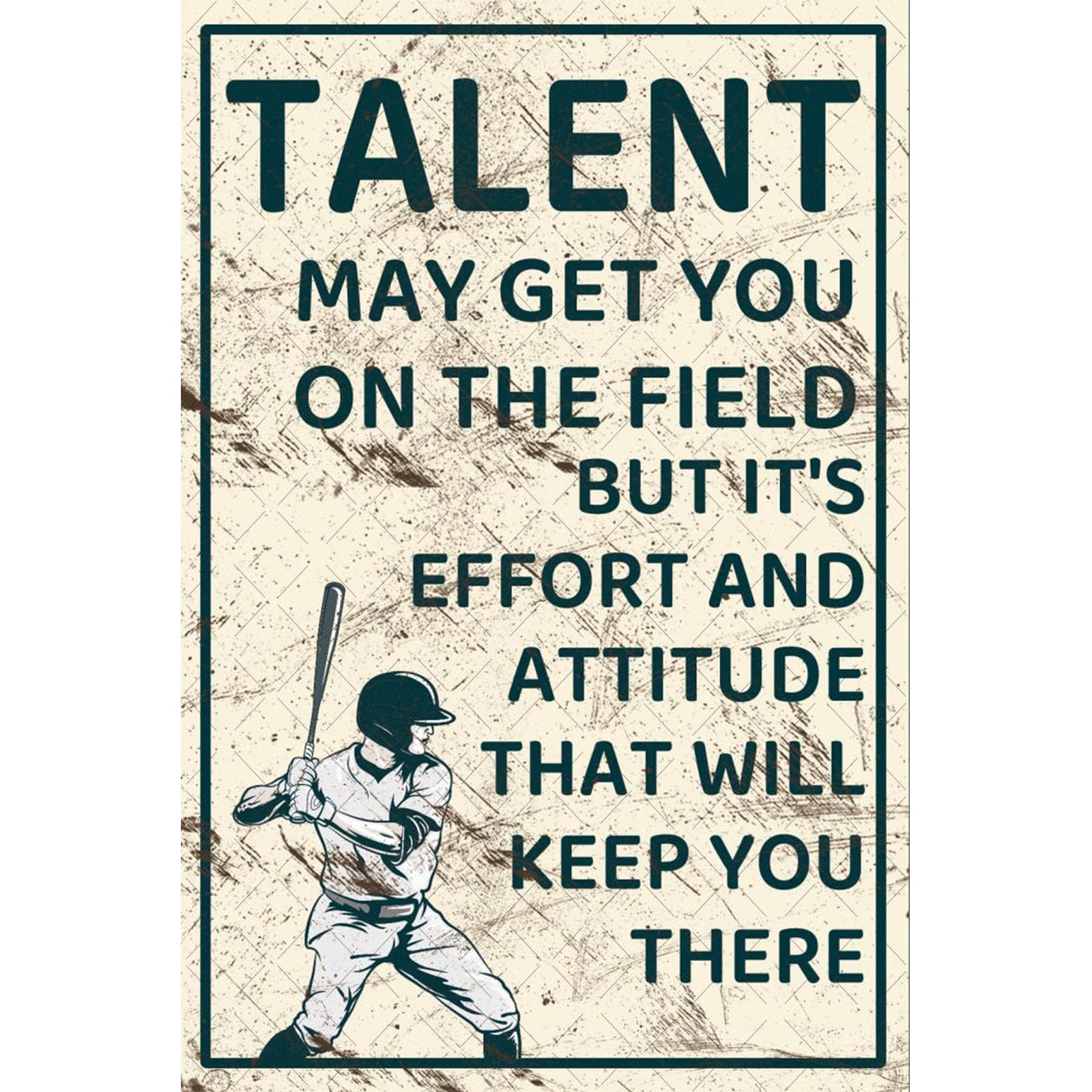 Amazon.com : Baseball Poster Baseball Decor Baseball Motivational Quote ...