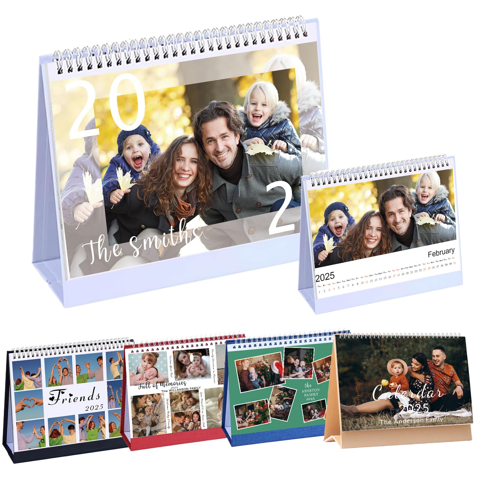 Amazon.com : Custom Calendar 2025 Personalized Desk Calendar with Your ...