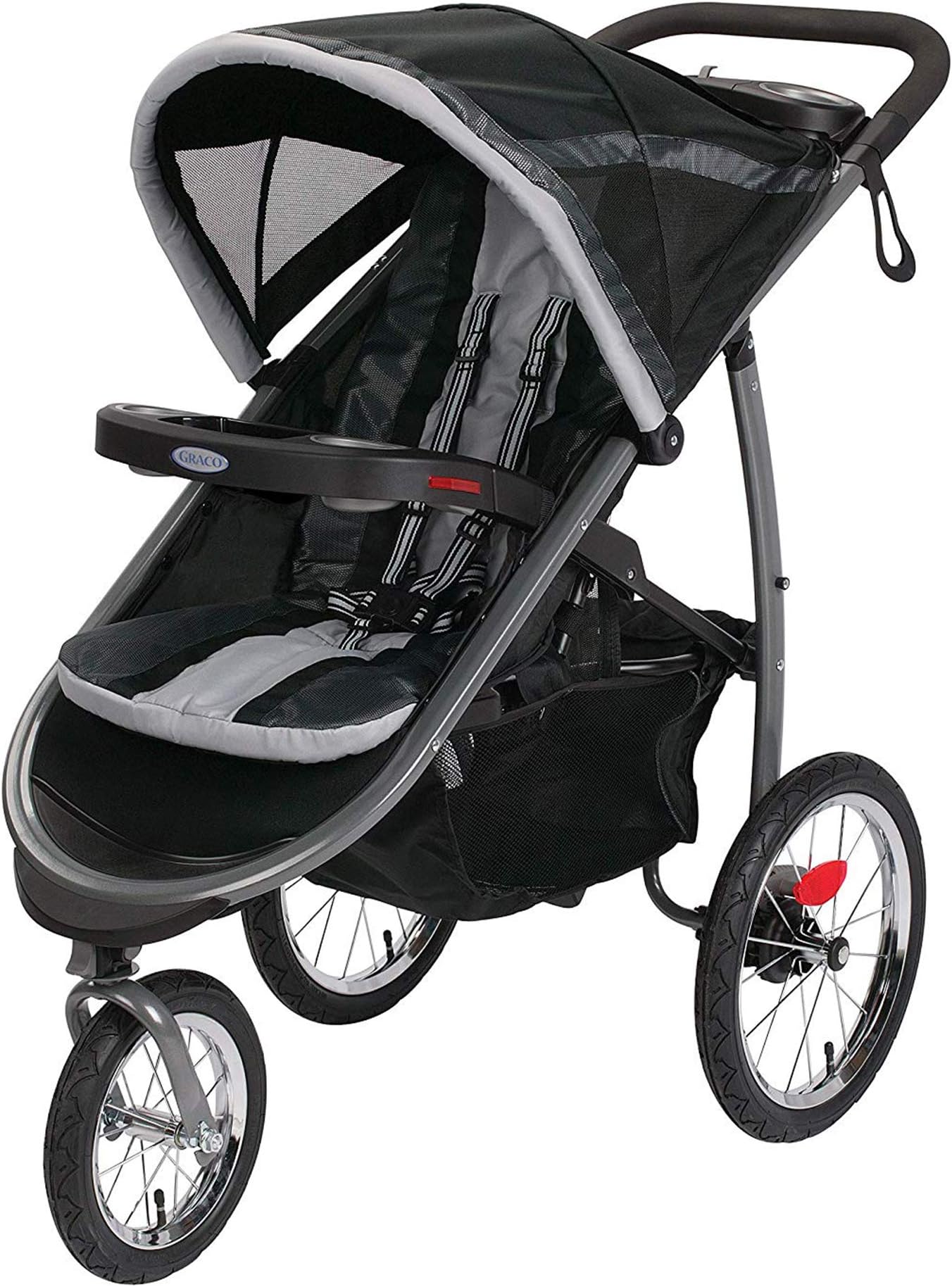 Amazon.com : Graco FastAction Fold Jogging Stroller, Gotham, 40x24x42 ...