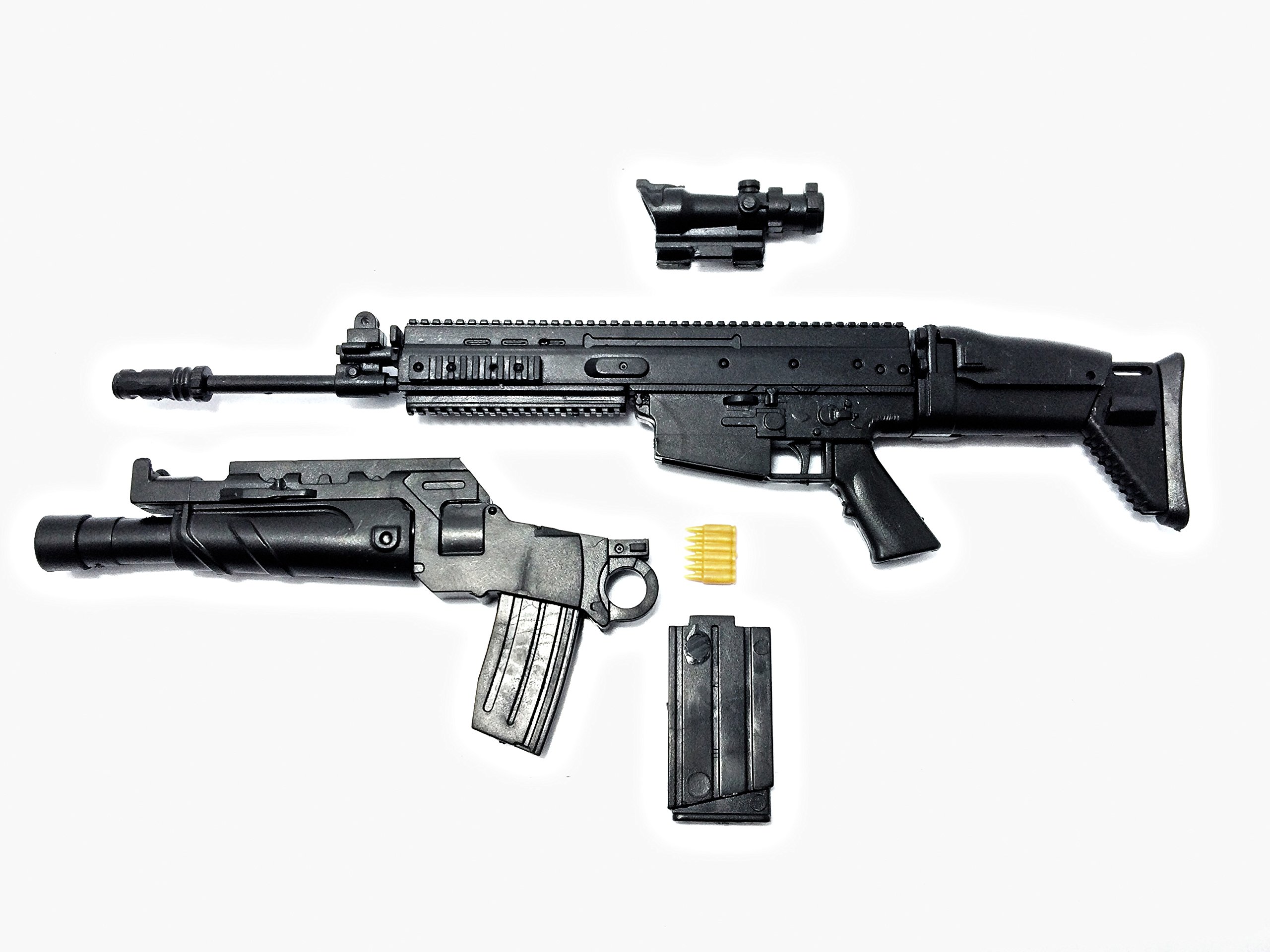 1/6 Scale FN Scar Assault Rifle US Army FN Herstal Gun Model Fit for 12 ...