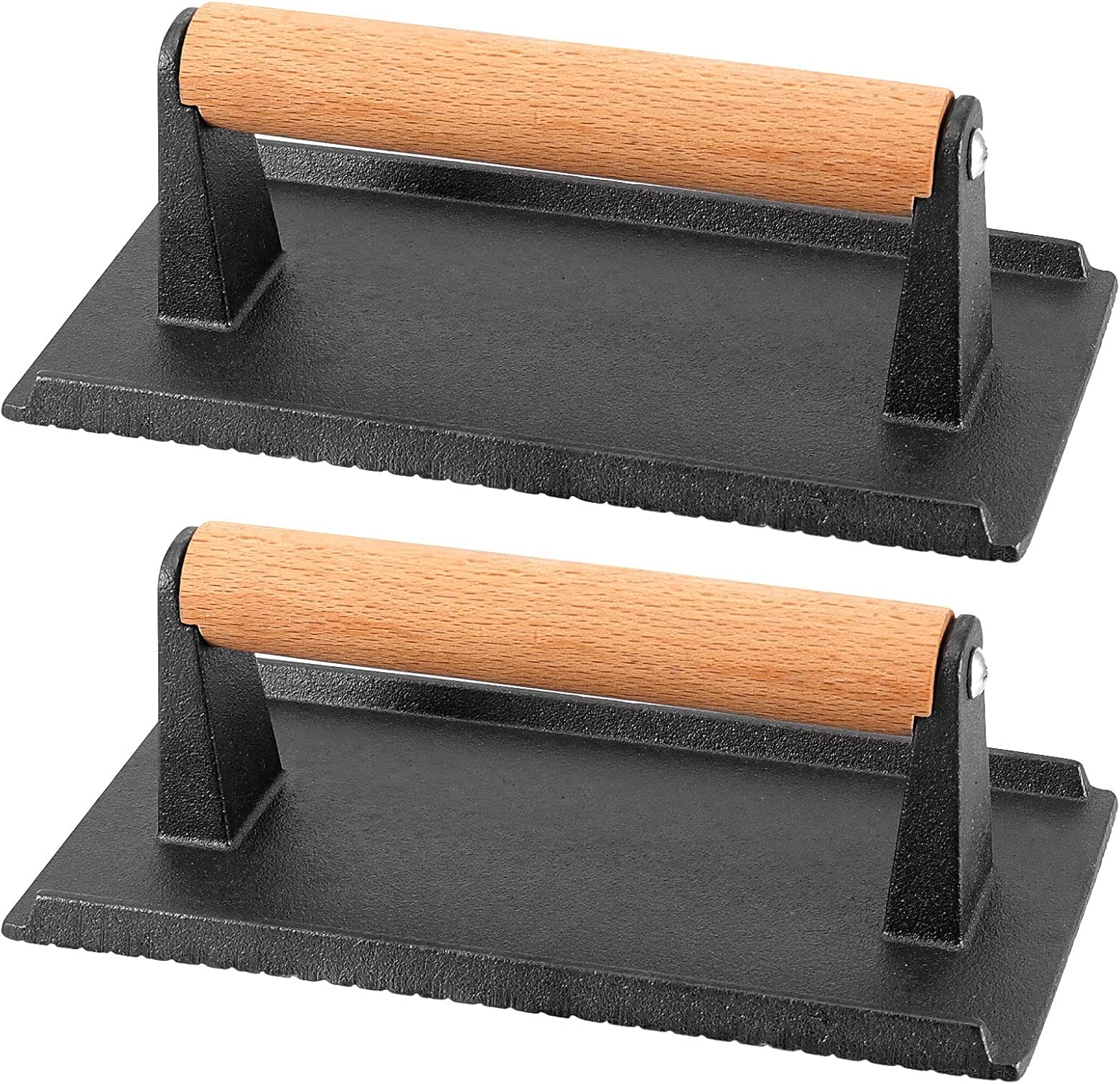 Amazon.com: HEIHAK 2 Pack 8 x 4 Inch Cast Iron Grill Press, Flat Heavy ...