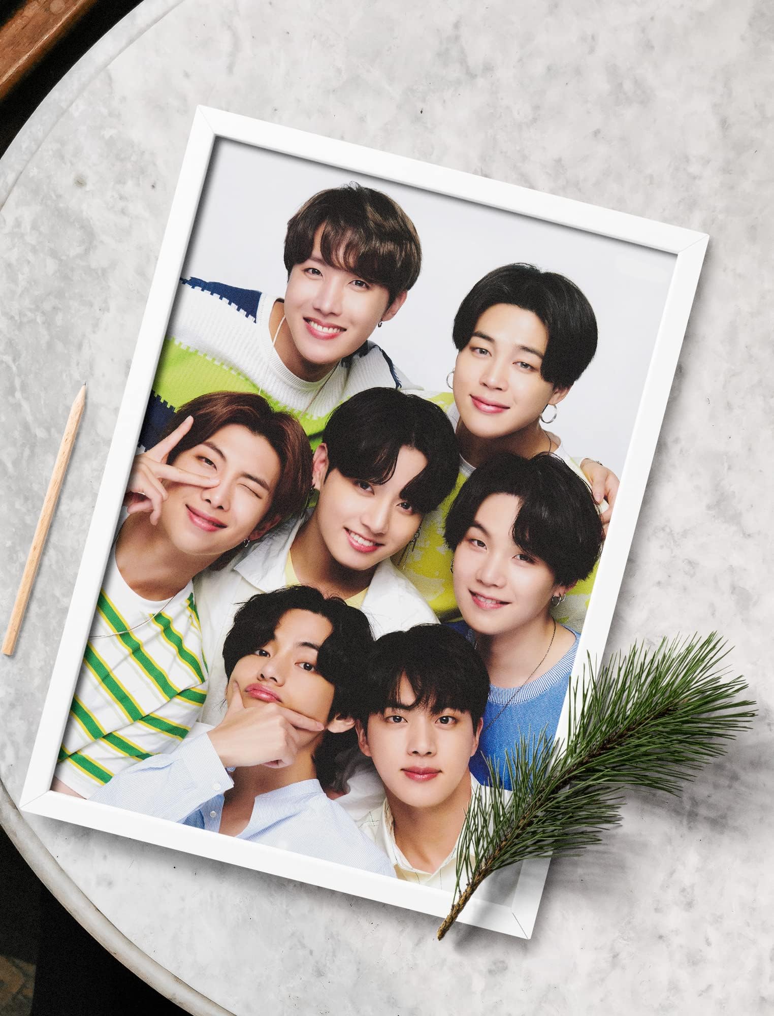 SINCE 7 STORE BTS Group Photo Framed Poster (8x12 inches) for BTS Fans ...