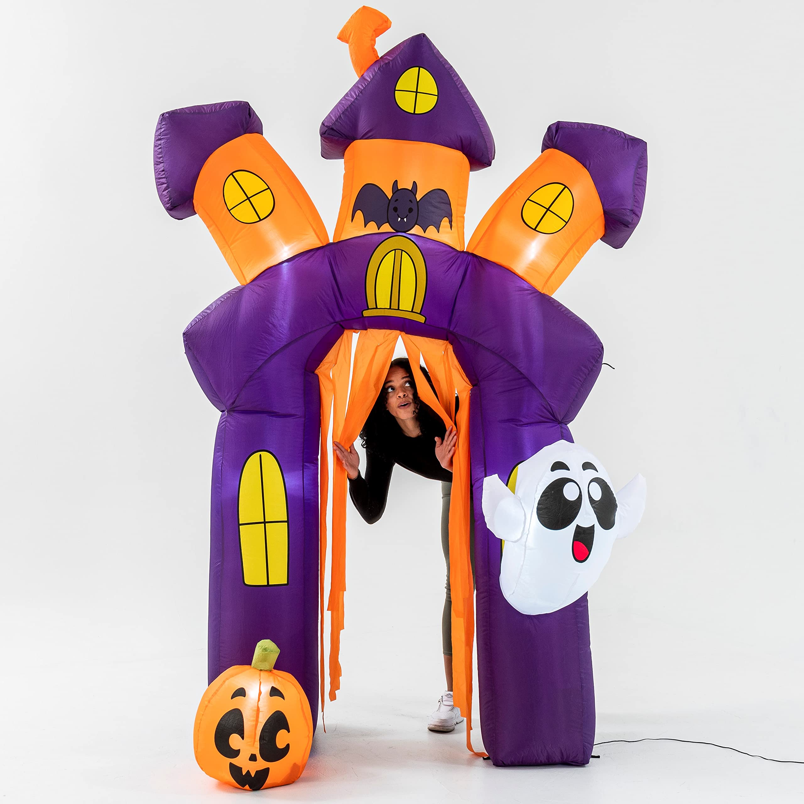 Joiedomi 8.5 FT Tall Halloween Inflatable Twisted Castle Archway ...