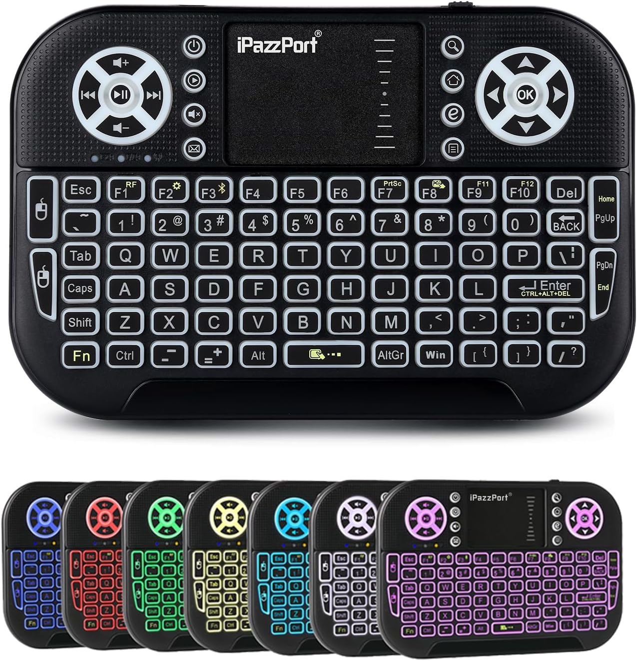 Amazon.com: iPazzPort Mini Wireless Keyboard Remote Control Touchpad ...