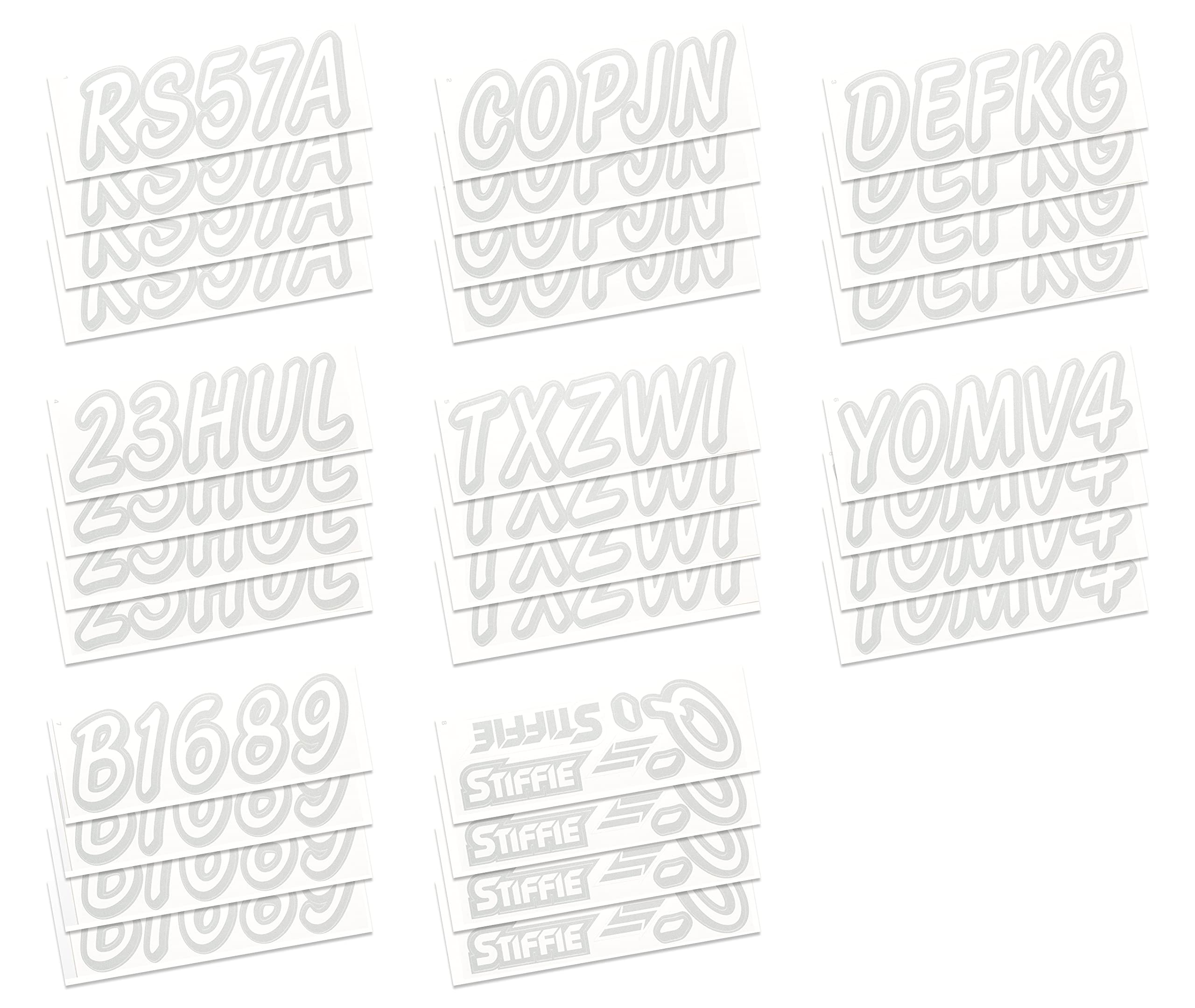 Snapklik.com : Whipline Solid White/Silver 3 Alpha-Numeric Registration ...