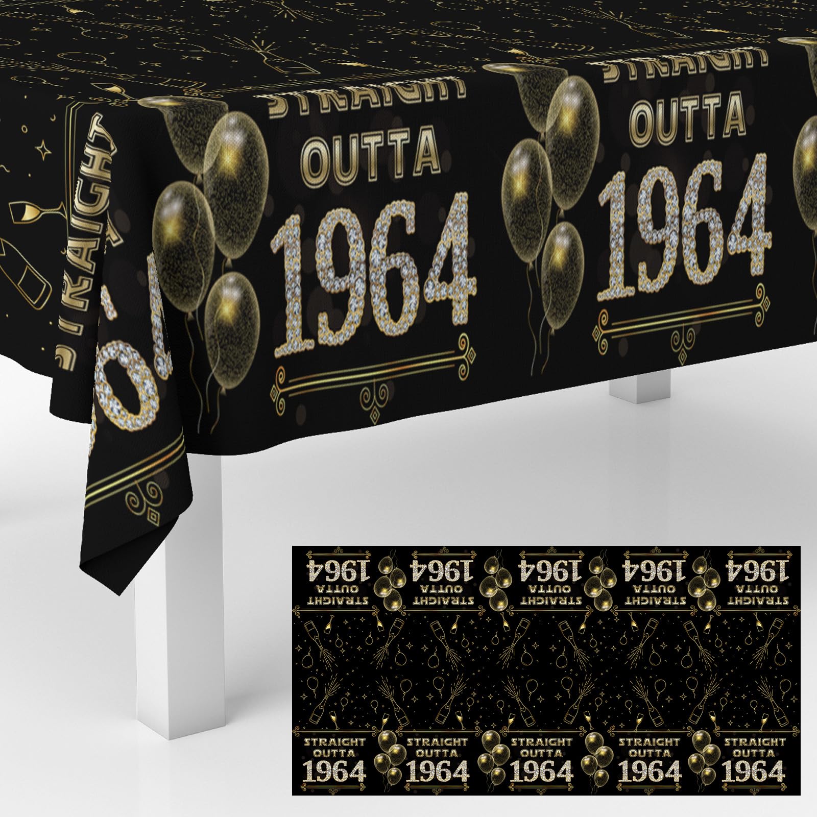 Snapklik.com : Straight Outta 1964 Birthday Tablecloths, Cheer To 60 ...