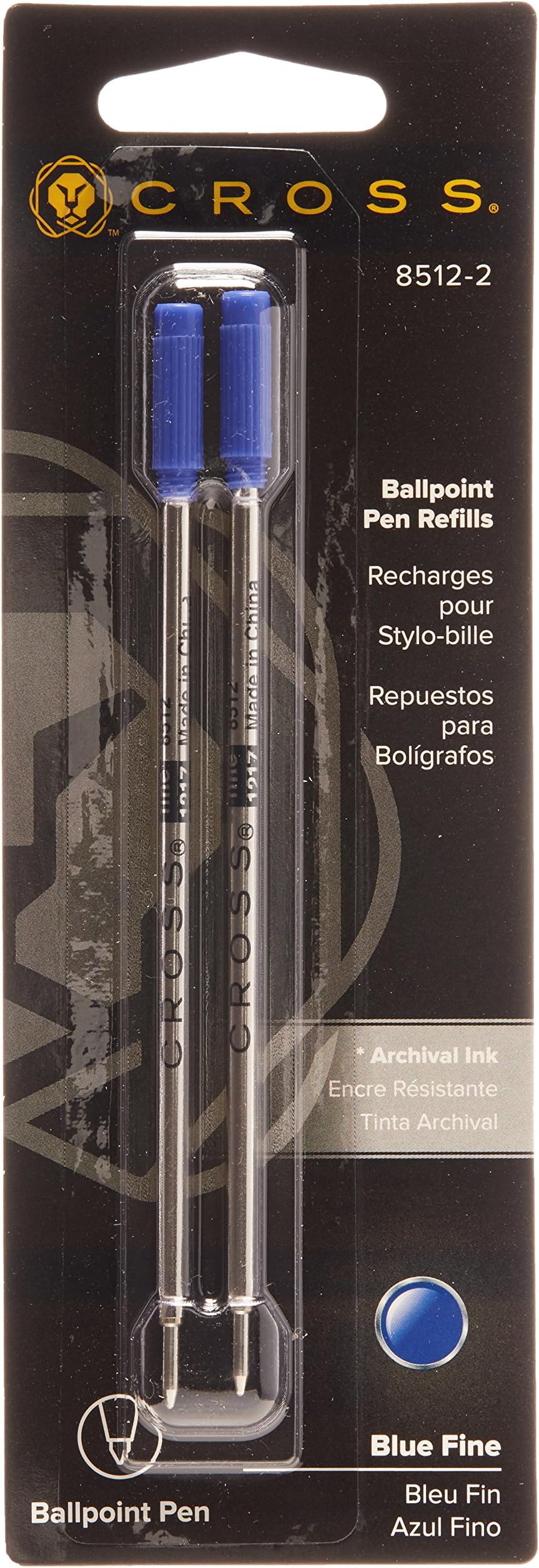 Cross Ballpoint Pen Refill 12-Pack Blue Fine : Amazon.ca: Office Products