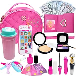 Purse for Little Girls Toddlers, Kids Play Purse with Pretend Makeup ...