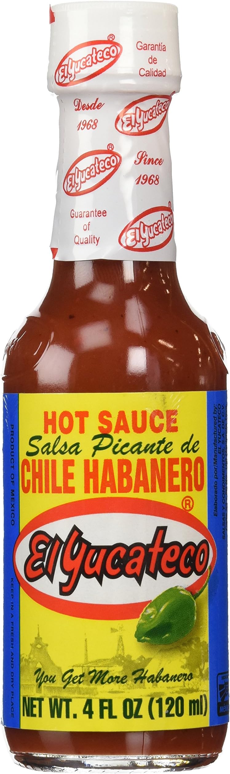 Amazon.com : El Yucateco XXXtra Hot Habanero Sauce 4 oz by El Yucateco ...