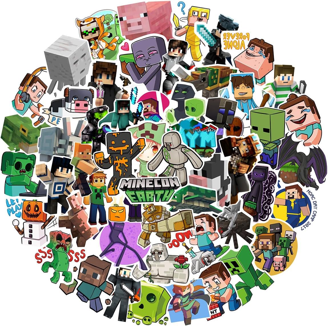Amazon.de: Paladone Minecraft Decals Wandaufkleber aus Vinyl, ablösbar ...