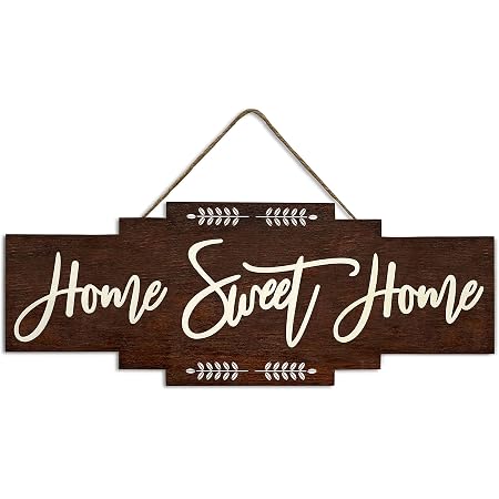 Amazon.com: Jetec Home Sweet Home Sign, Rustic Wood Home Wall Decor ...