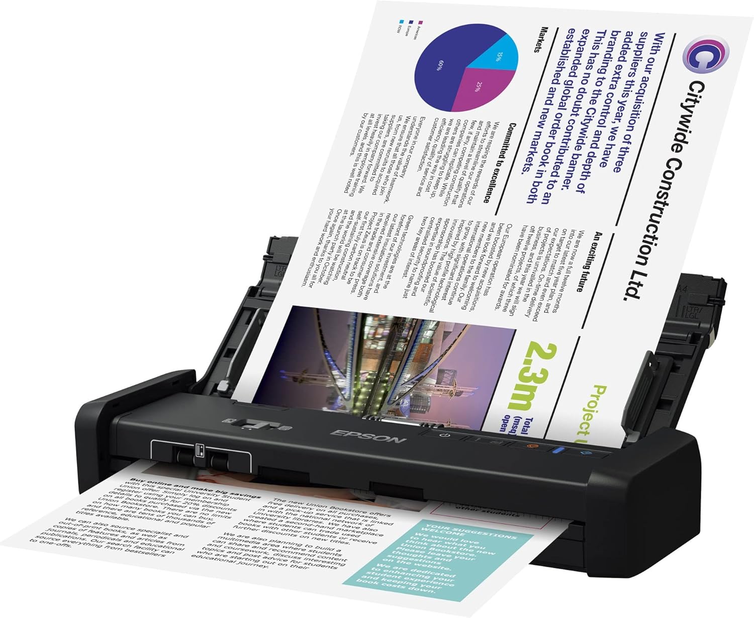 Epson Numériseur de documents WorkForce DS-310 (DIN A4 mobile, 600 ppp ...